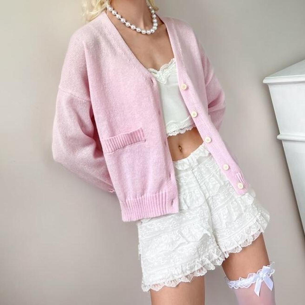 Pretty pink super soft oversized cardigan Perfect... - Depop