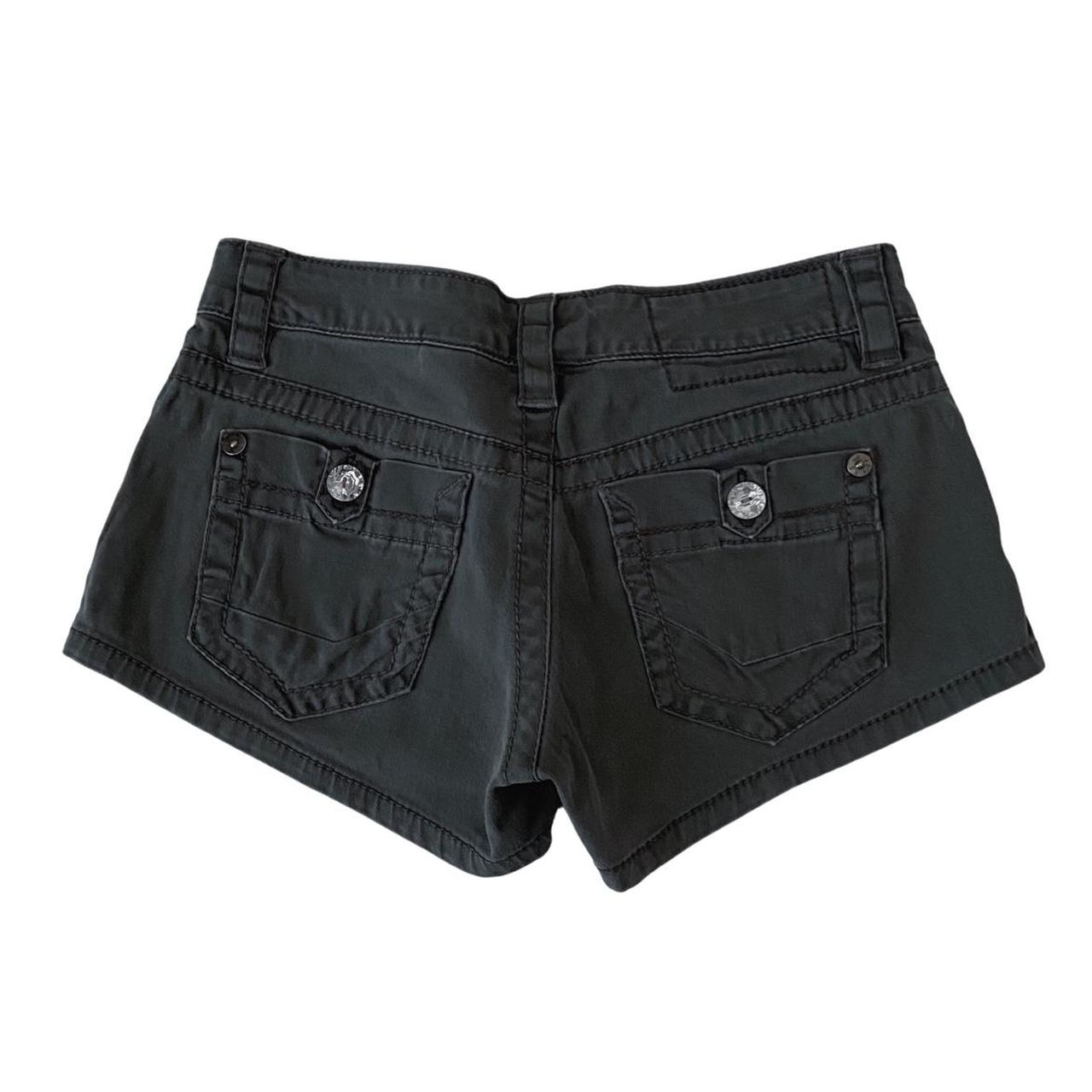 Low Rise Shorts A pair of dark gray low rise shorts... - Depop