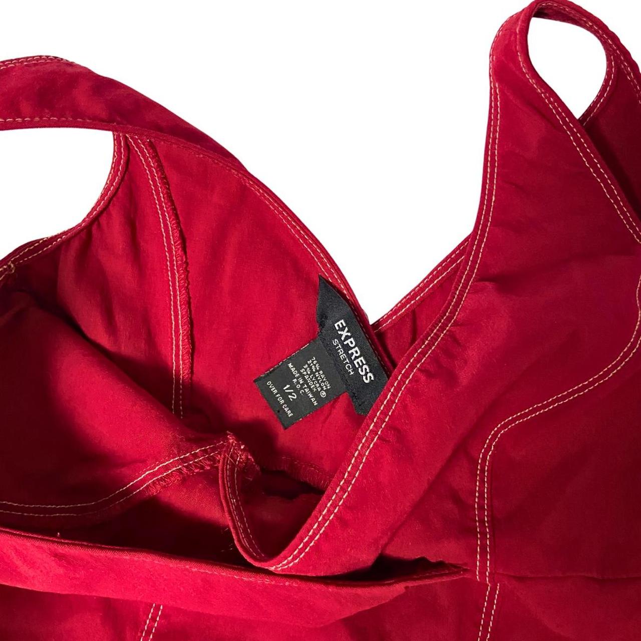 A red dress by express size 1/2 from the 90s/early... - Depop