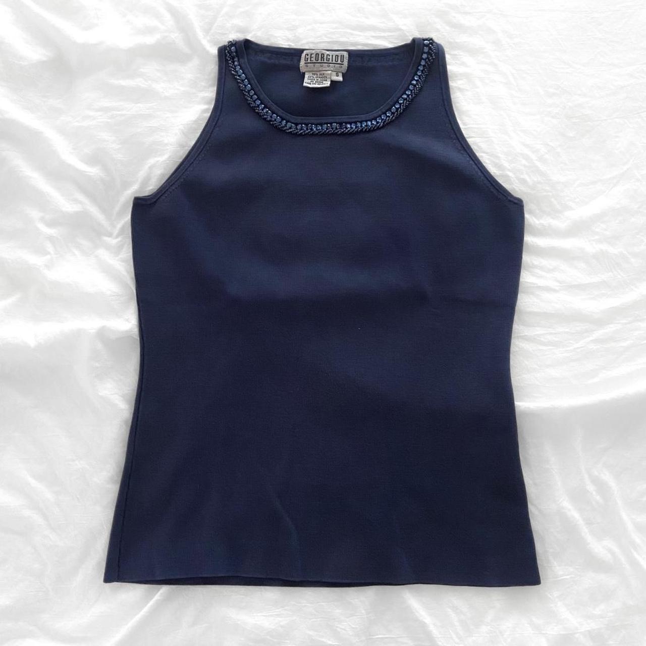 90s Top A vintage 90s tank top/ sleeveless blouse by... - Depop