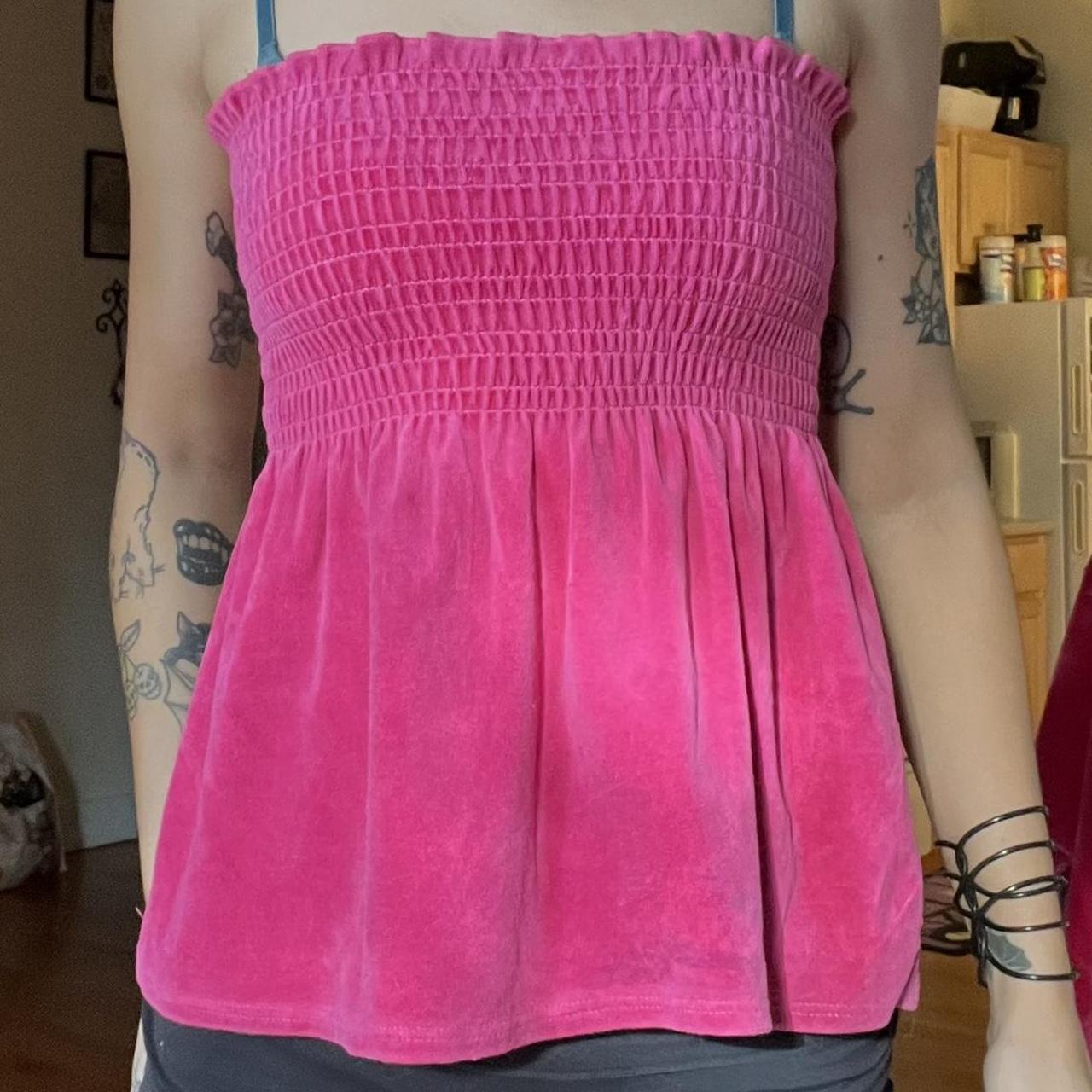 Velvet velour babydoll top Women’s small Brand... - Depop