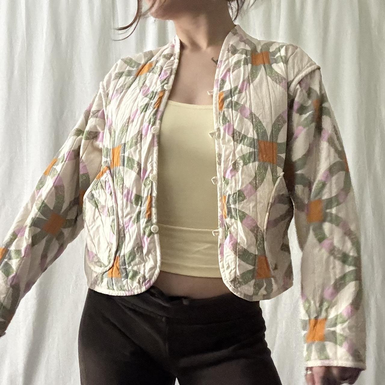 Universal Threads Cropped Quilted Jacket Marked... | Depop