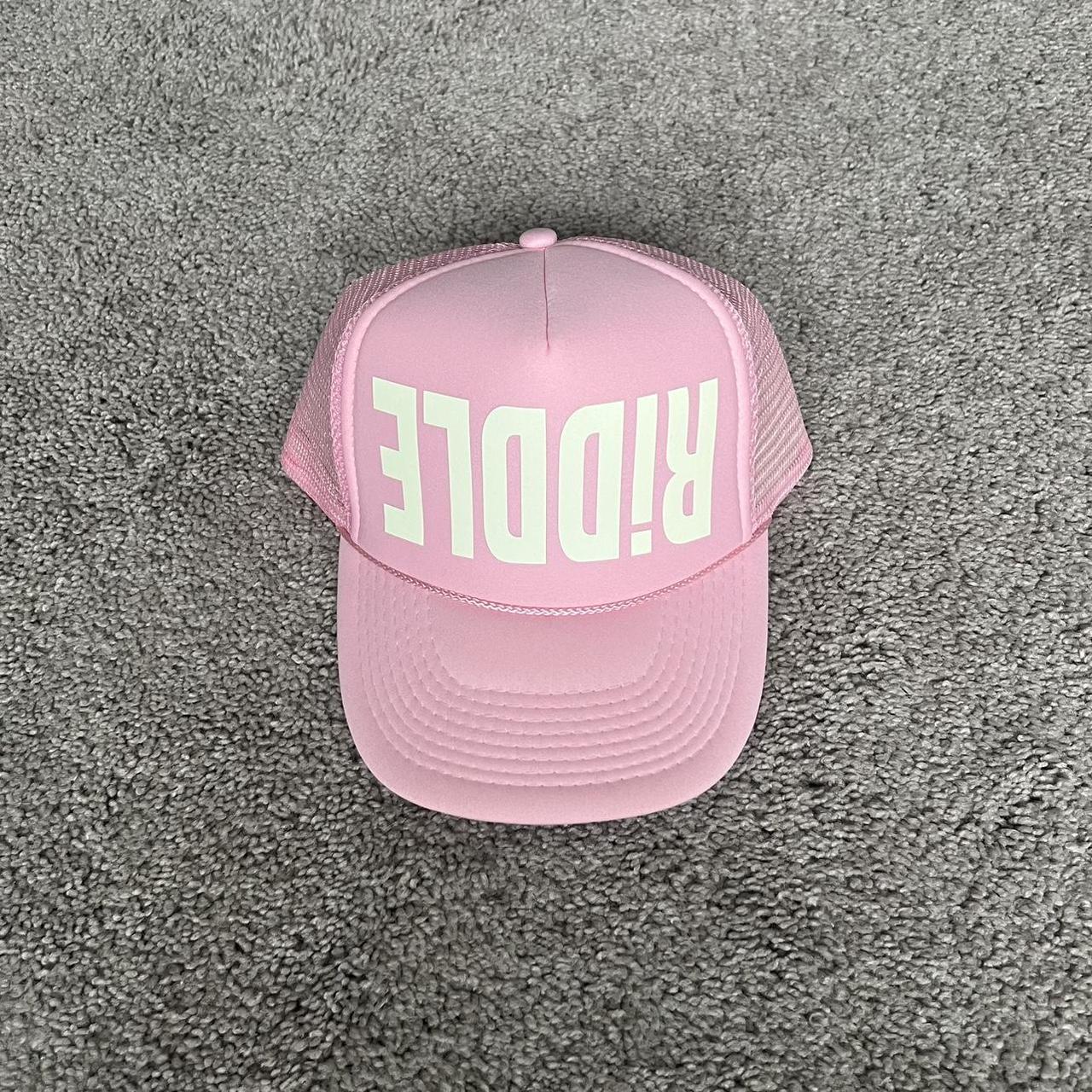 Antony Riddle Pink “RIDDLE” Trucker Hat Rare... - Depop