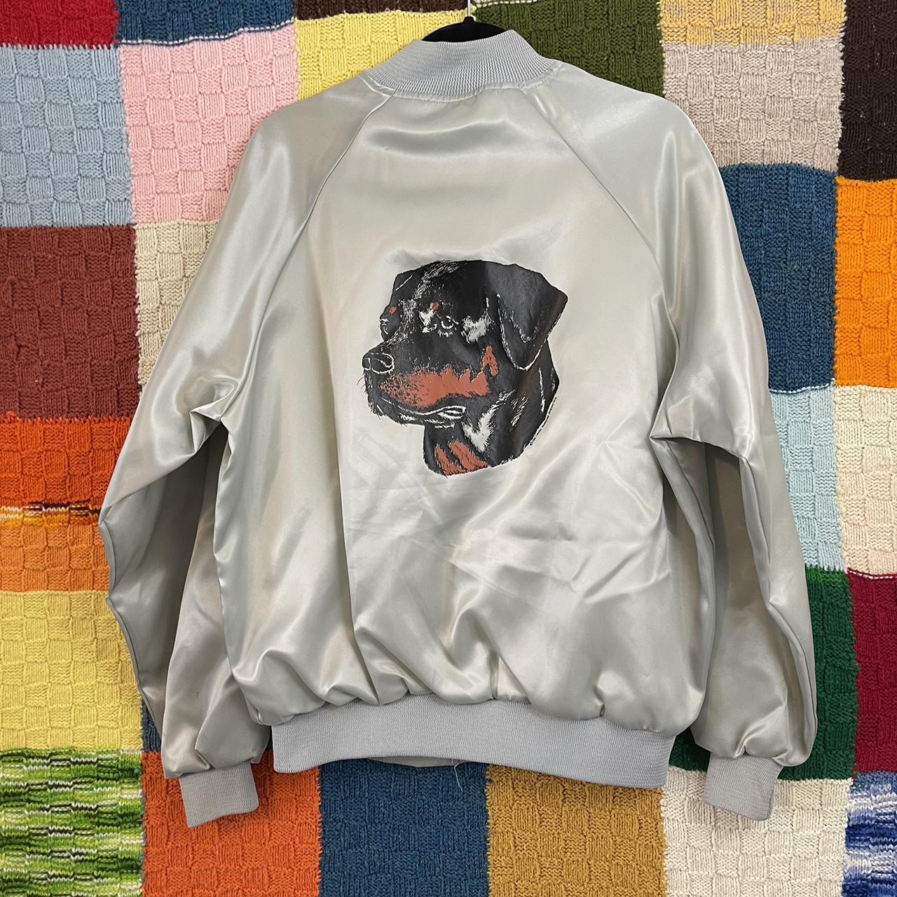 Vintage Rottweiler satin dog bomber jacket Tagged... - Depop