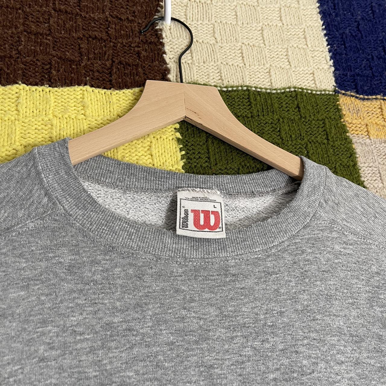 Wilson Men's Grey and Silver Sweatshirt | Depop