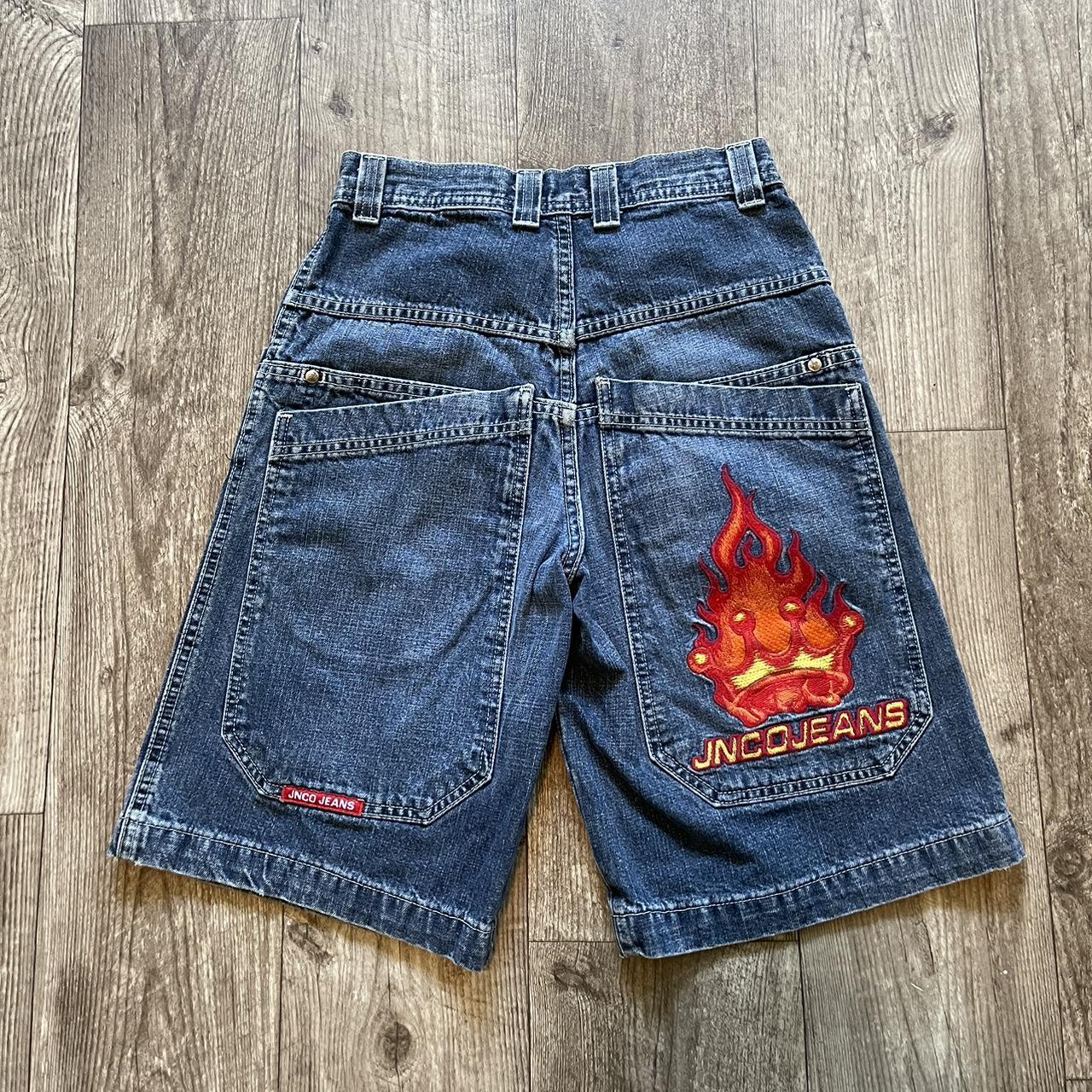 Vintage Y2K JNCO jeans skater rave denim jort... - Depop