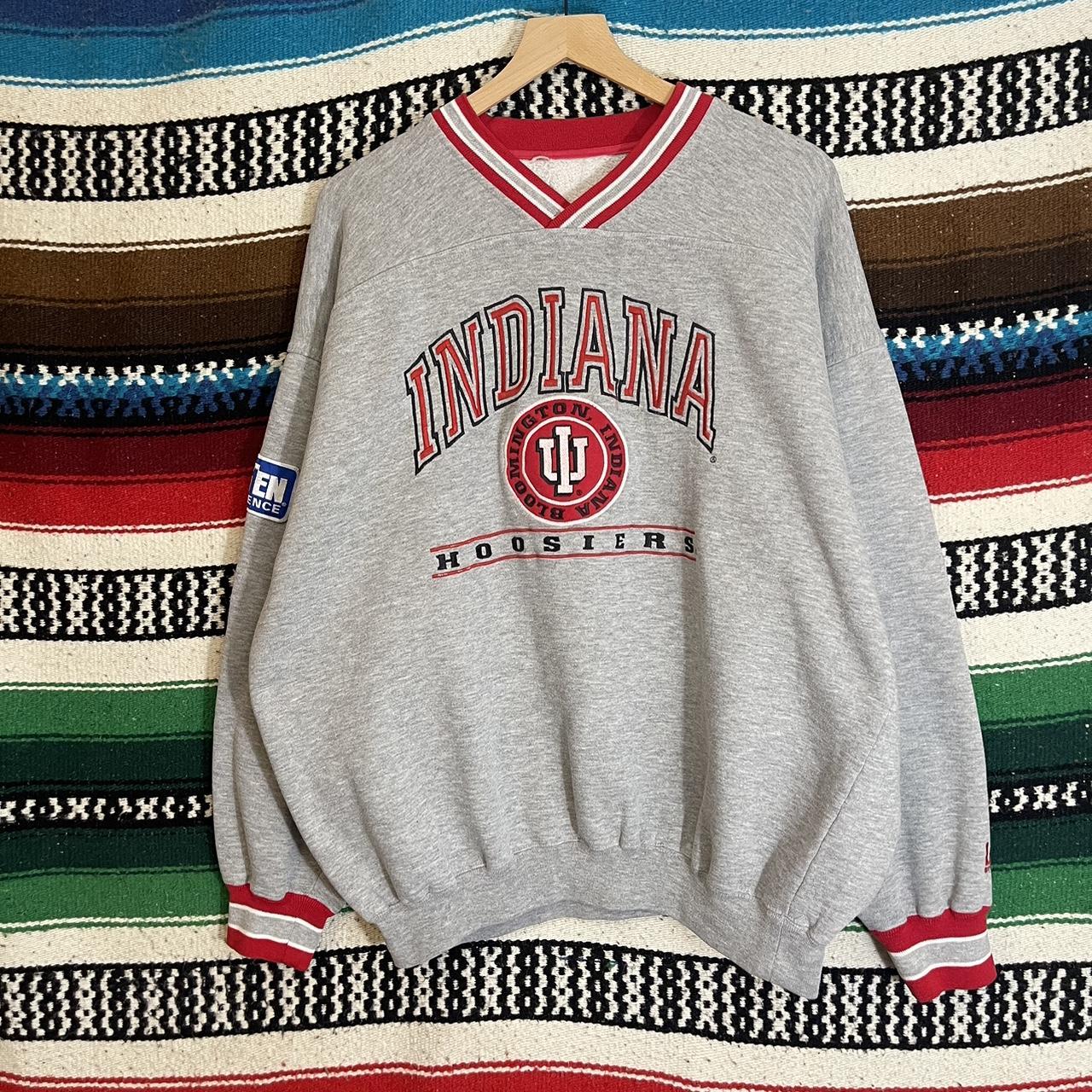 Vintage Indiana University IU pullover sweatshirt... - Depop