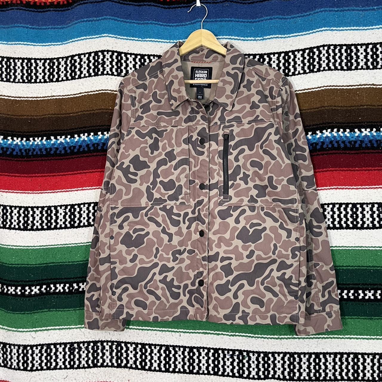 Alaskan hard gear duck camo zip up rain... | Depop