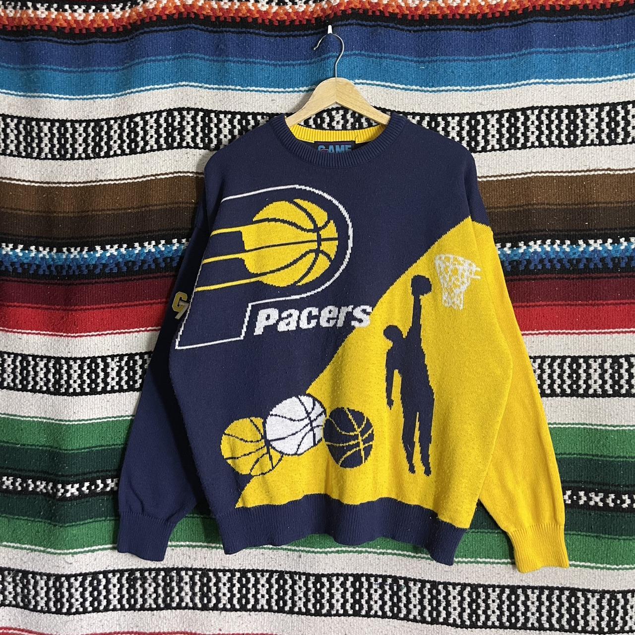 Vintage Indiana pacers G7 pattern crewneck sweater... | Depop