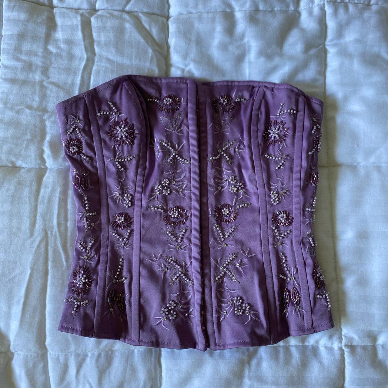 Warehouse lilac purple corset top US size 4 I have a... - Depop