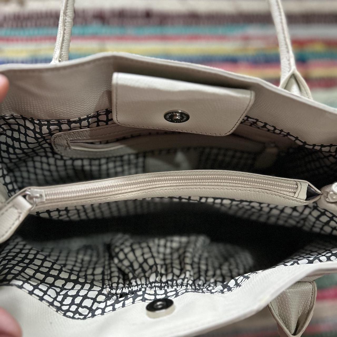 cream principles bag, really spacious bag, good for... - Depop