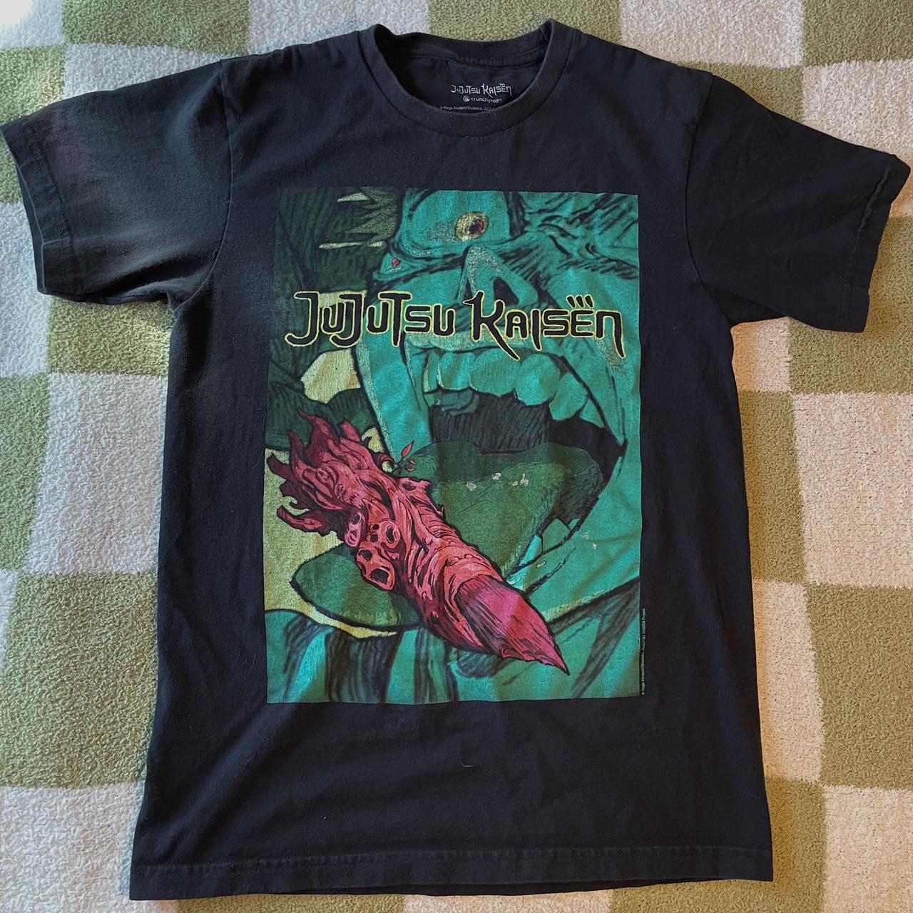 Black JJK anime t-shirt 🍜 Jujitsu Kaisen anime... - Depop