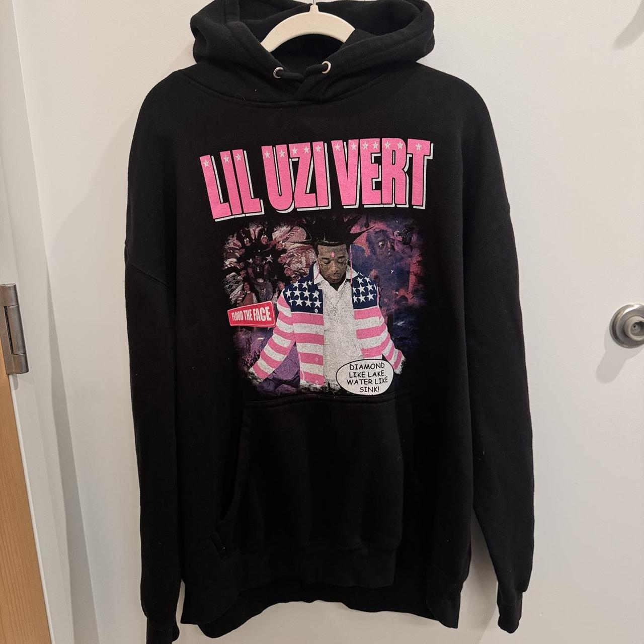 lil uzi vert pink tape tour hoodie merchandise... | Depop