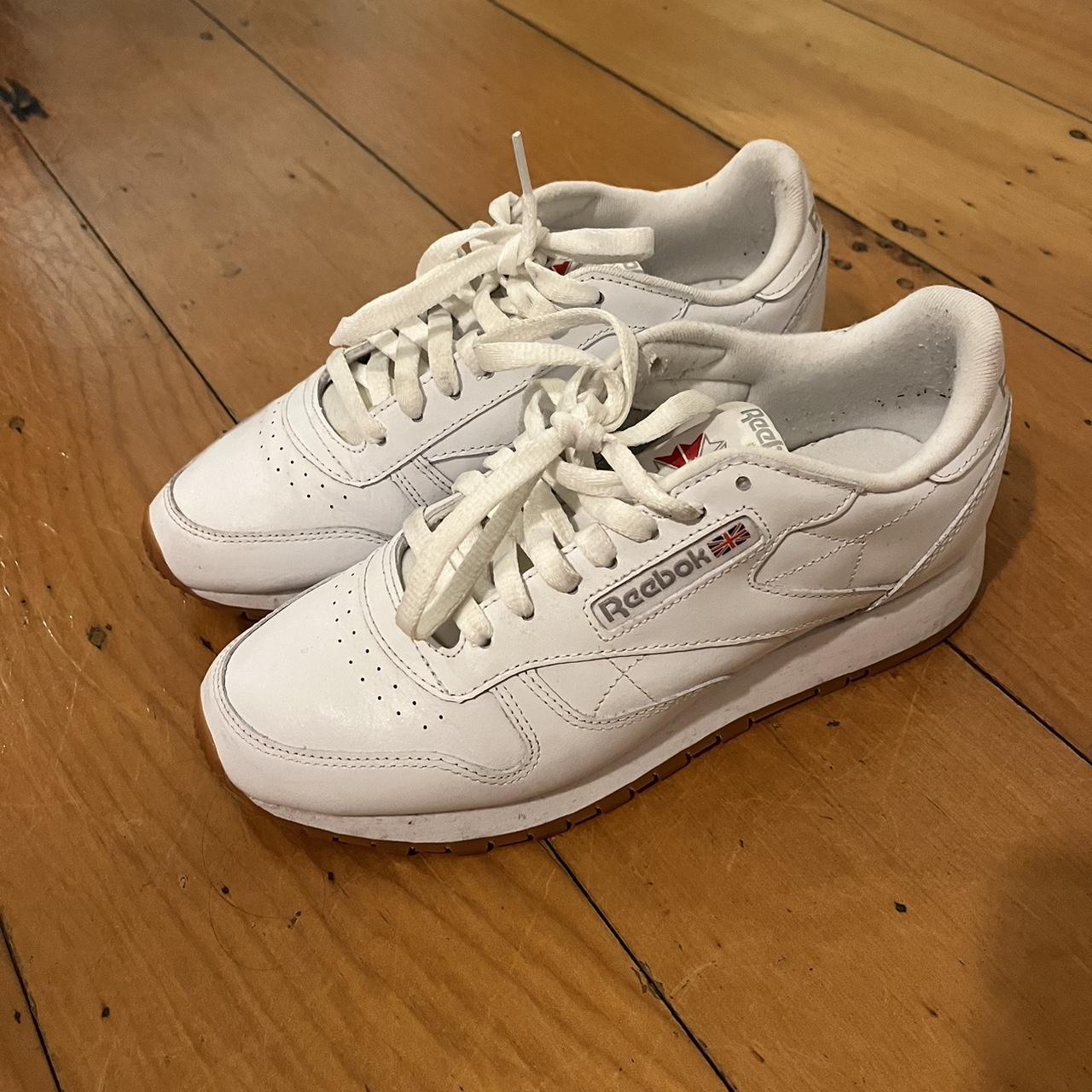 Reeboks Classic White Sneakers Size US 7 UK 6 EUR... - Depop