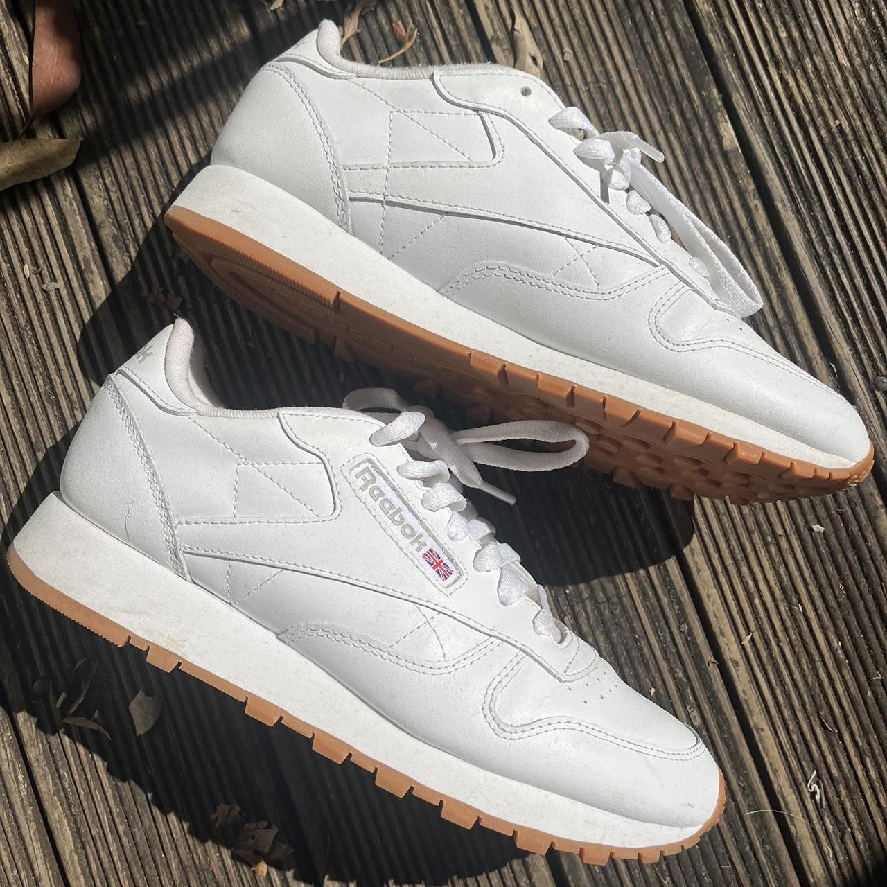Reeboks Classic White Sneakers Size US 7 UK 6 EUR... - Depop
