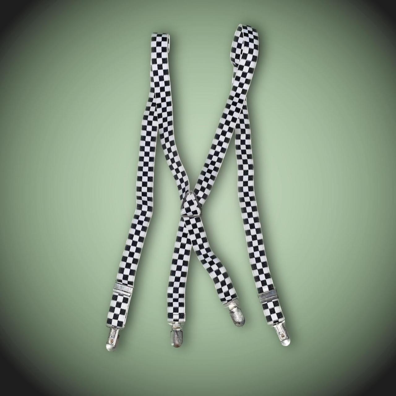 circa 2013 Checkered Suspenders checkered belt... - Depop
