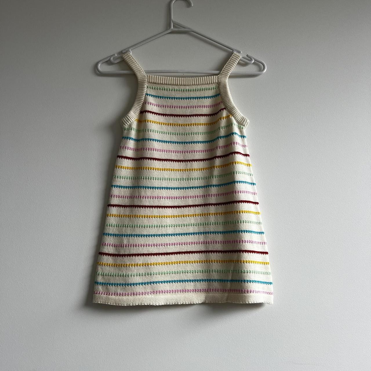 Thick material striped knitted singlet top. Amazing... - Depop