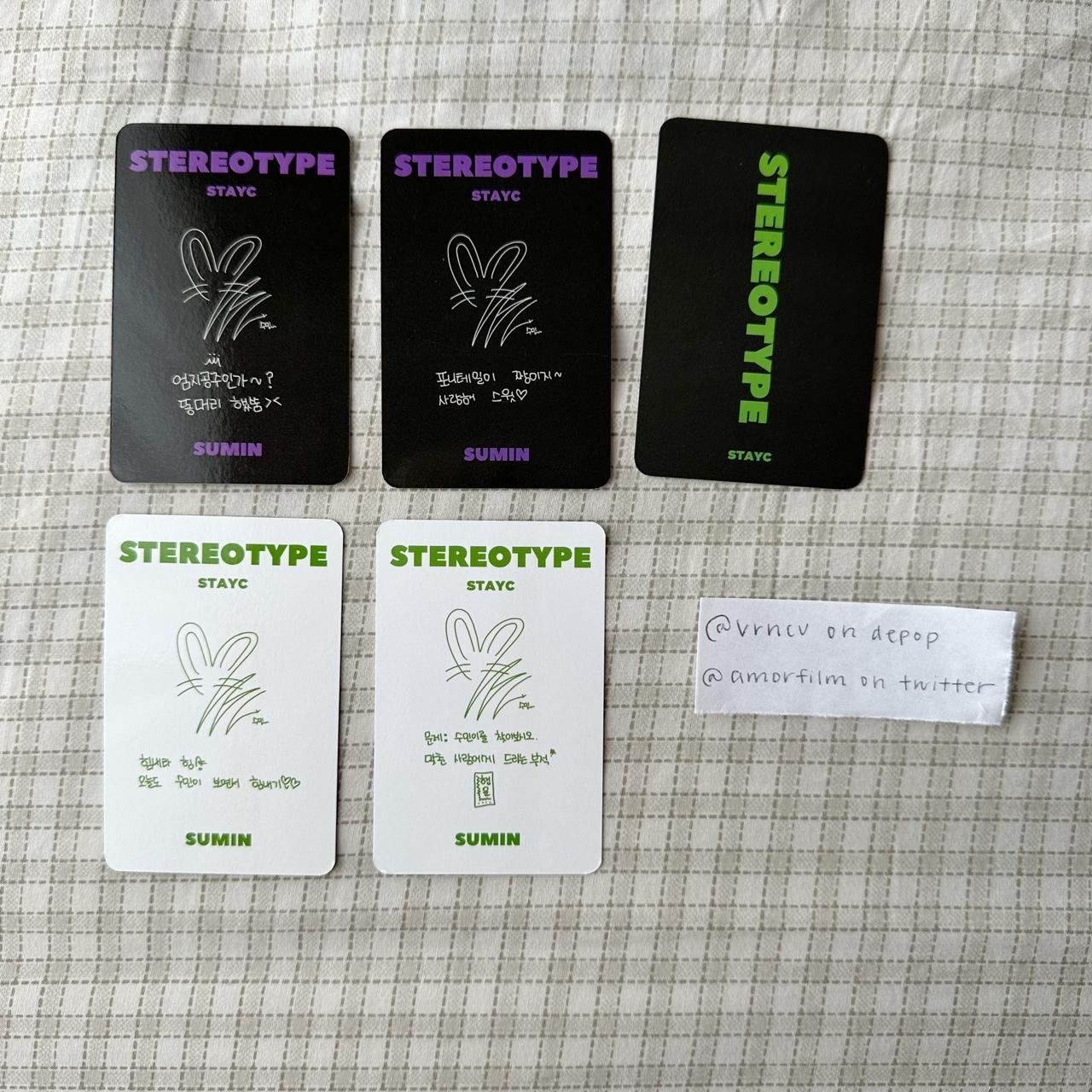 wts stayc stereotype sumin photocards 𓂃 usa +... - Depop