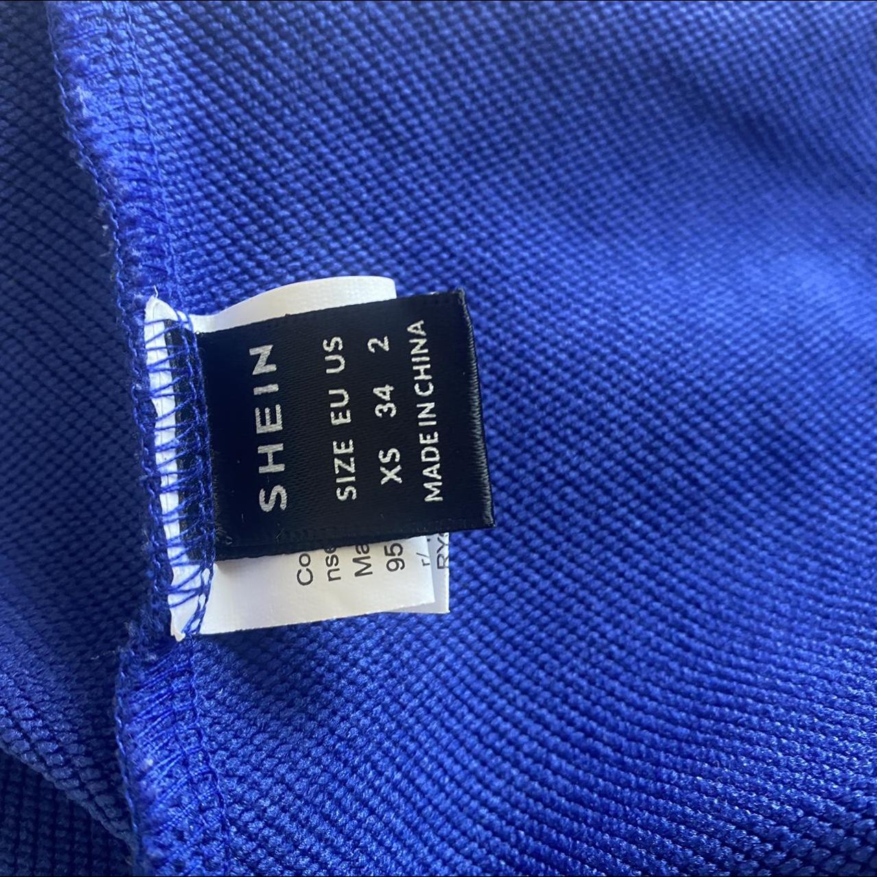 Blue y2k zip up shein XS Worn once, good condition... - Depop
