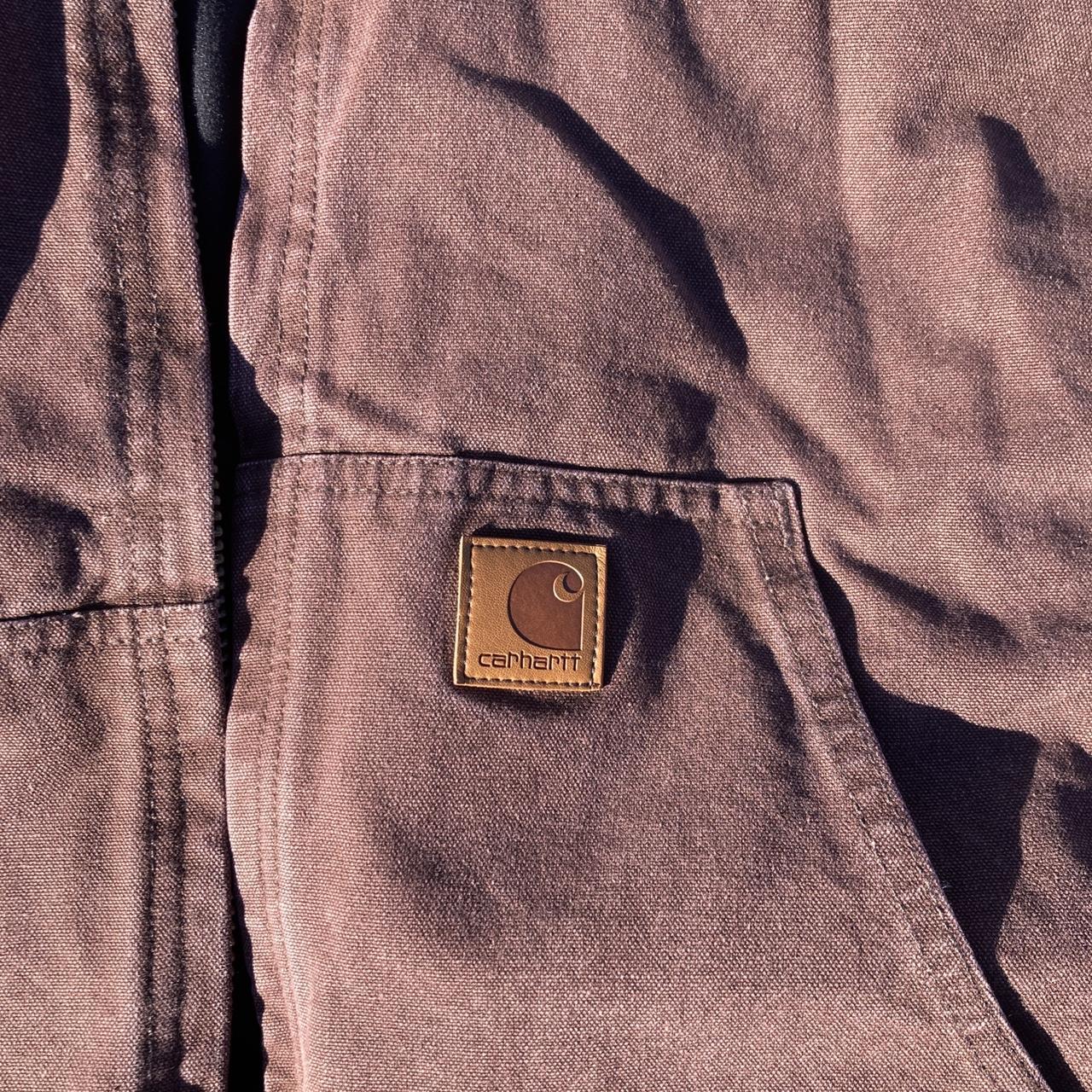 Brown Carhartt jacket Faded color throughout No... - Depop