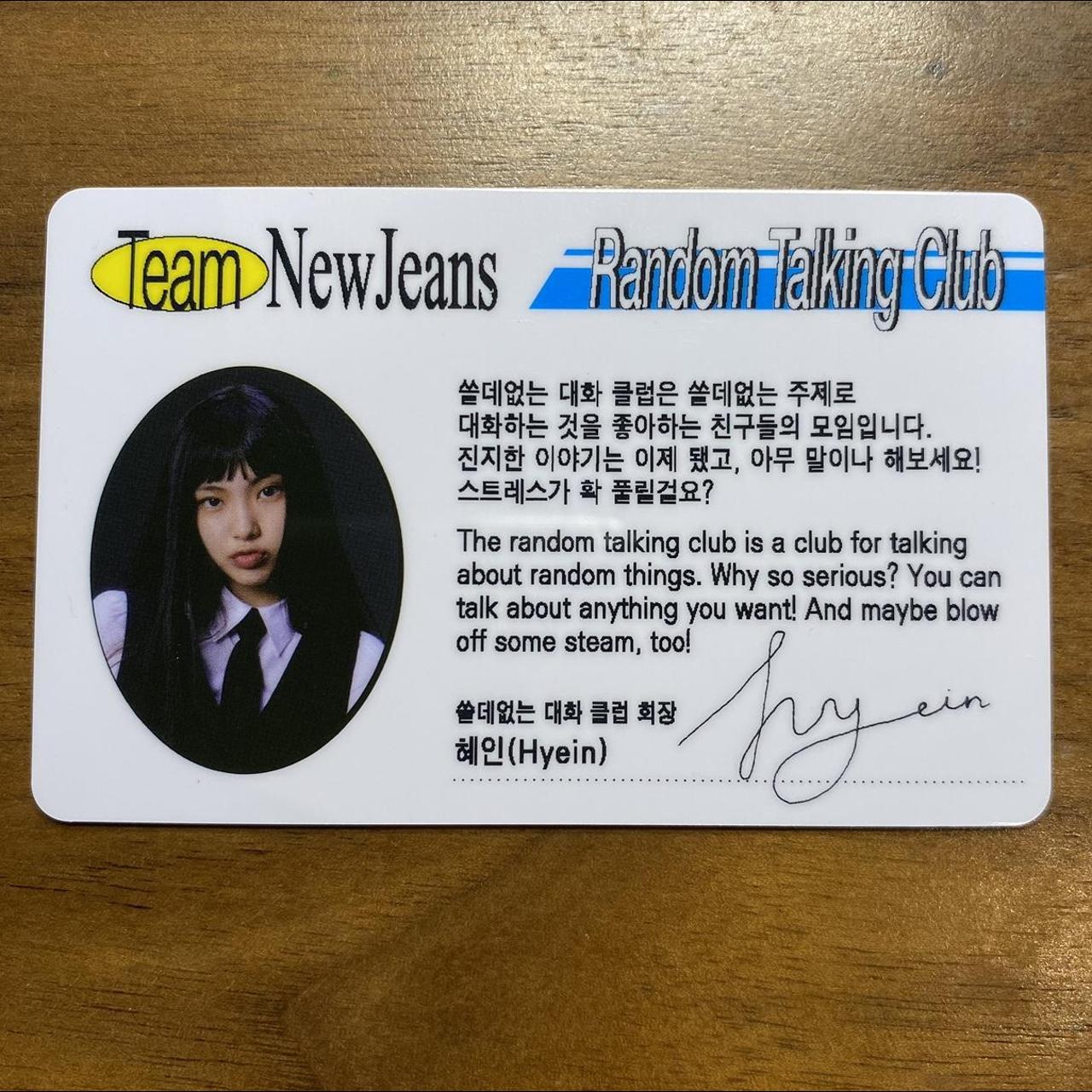 hyein ID (front and back) new jeans official photo... - Depop