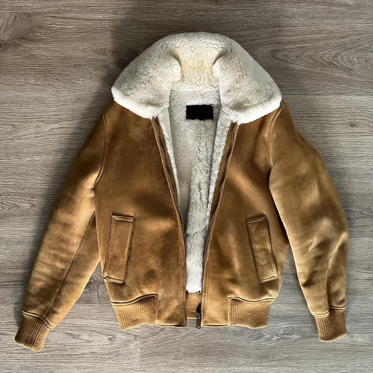 Sandro suede aviator jacket. Hurts my heart to let... - Depop