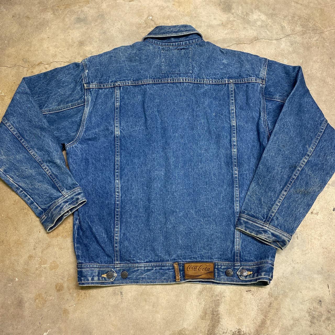 Vintage 90s Coca-Cola Heavy Denim Jacket Great... - Depop
