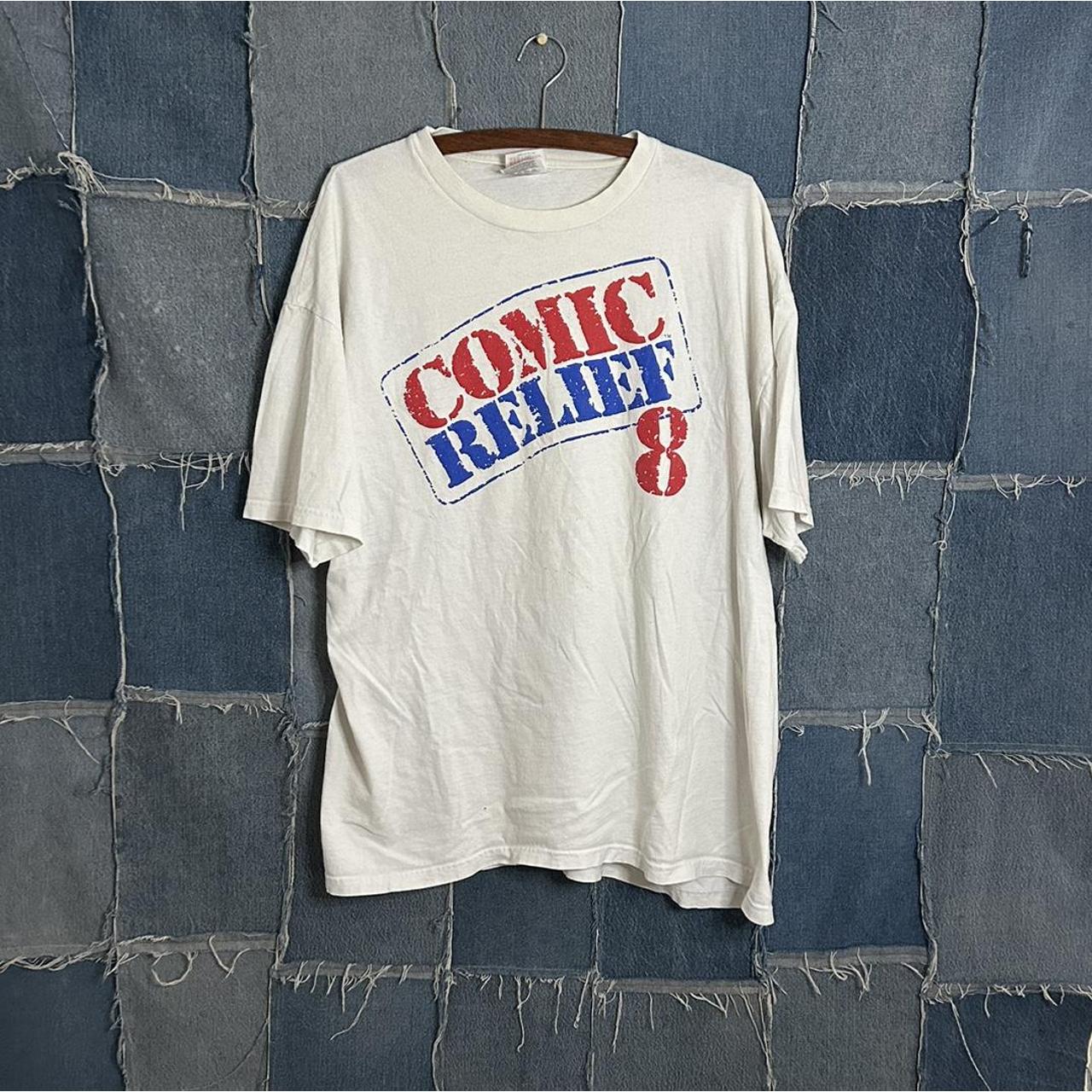 Vintage 90s Comic Relief Comedy Shirt Stain on the... - Depop