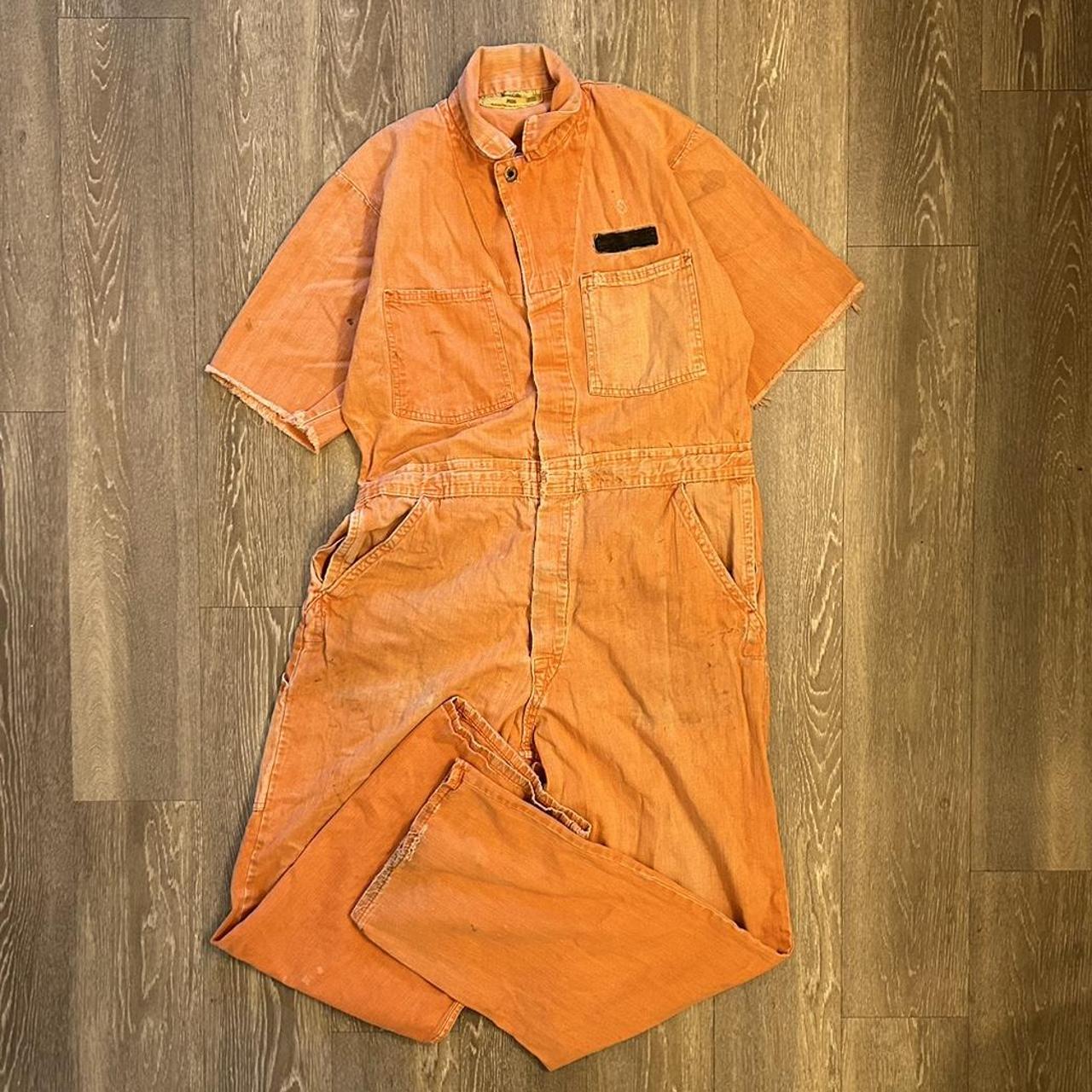 Vintage 1950s HBT Workwear Coveralls Unique color,... - Depop