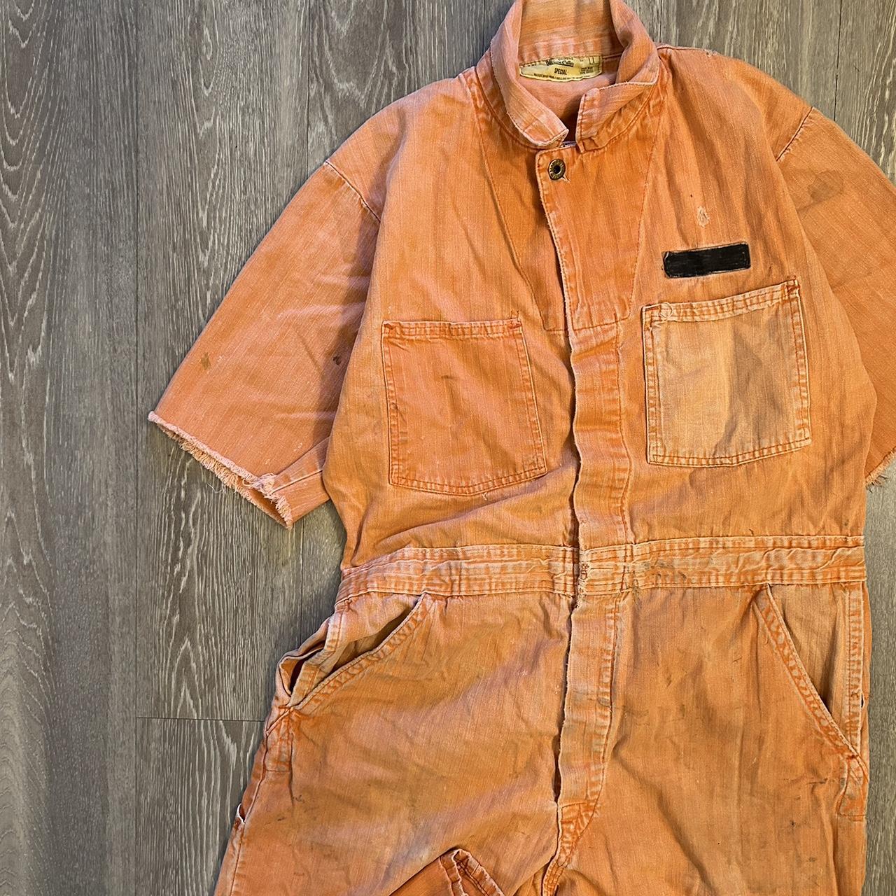 Vintage 1950s HBT Workwear Coveralls Unique color,... - Depop