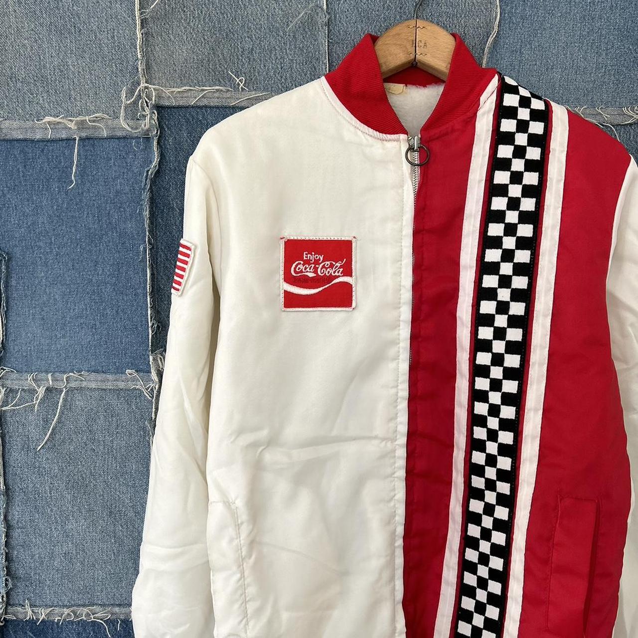 Vintage 70s Coca Cola Racing Jacket Has some light... | Depop