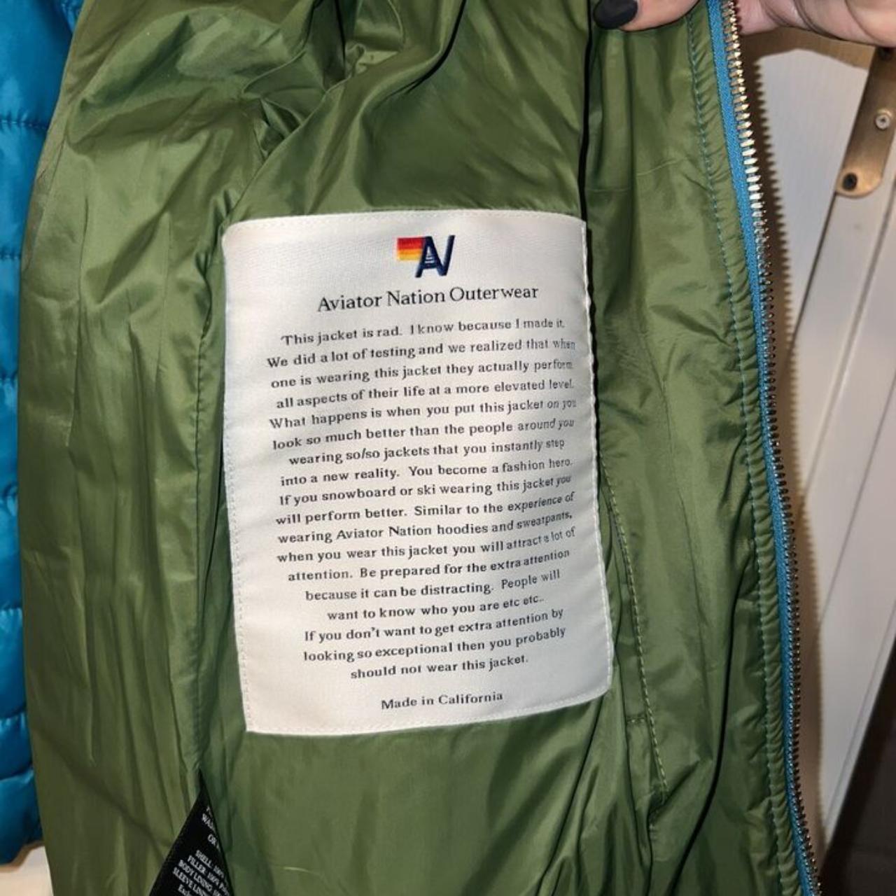 Aviator Nation Jacket Size XS Color Ocean Depths - Depop