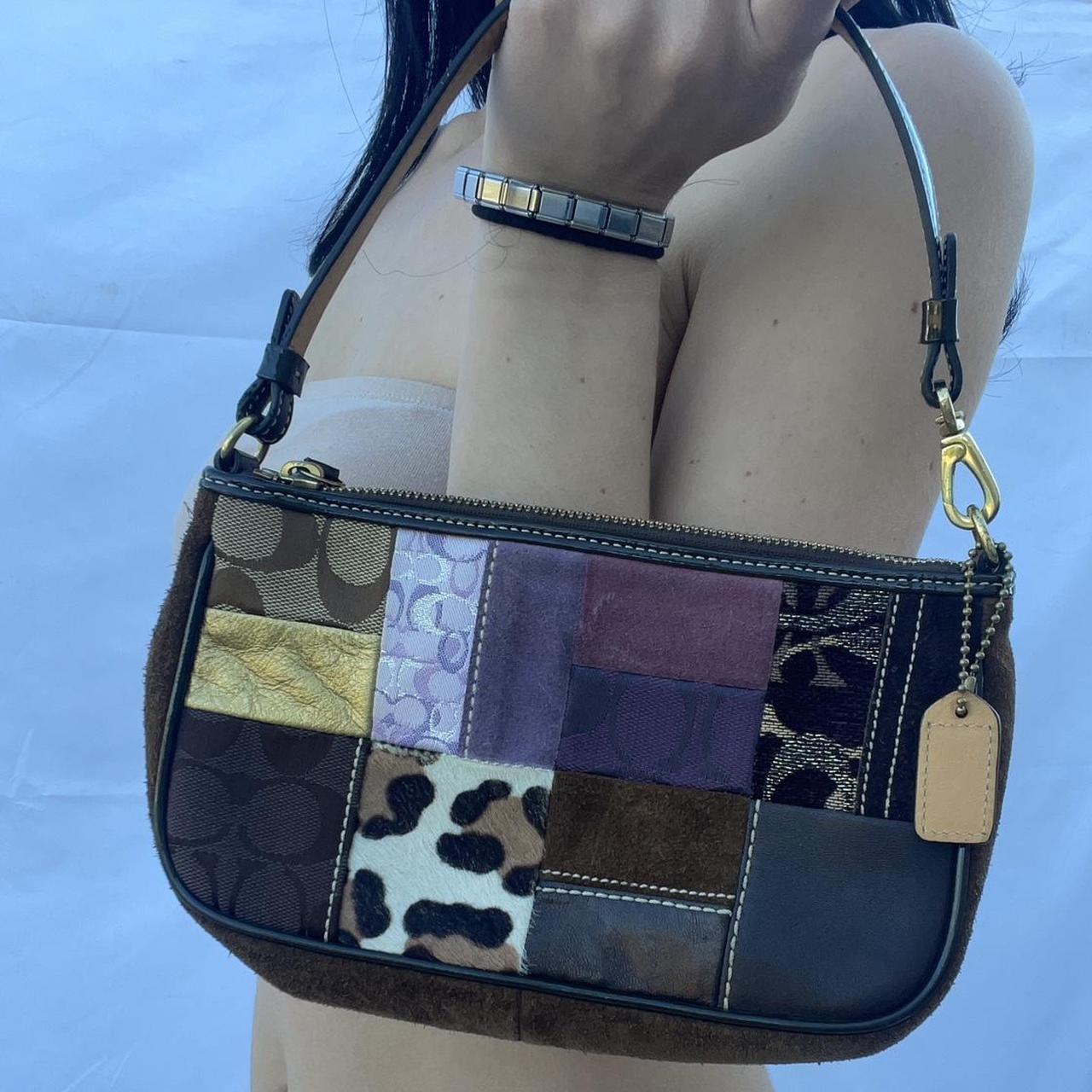 Coach Suede Legacy Patchwork Shoulder Bag | great... - Depop