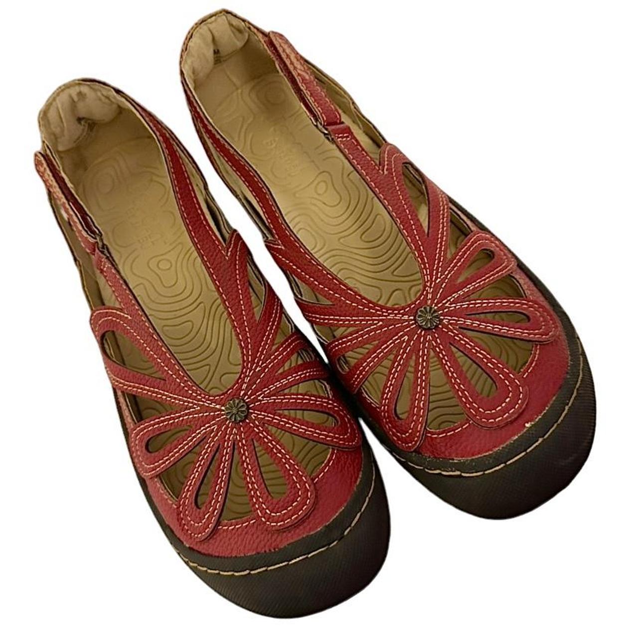 J Sport by Jambu Marigold Red Flower Mary Jane Vegan... - Depop