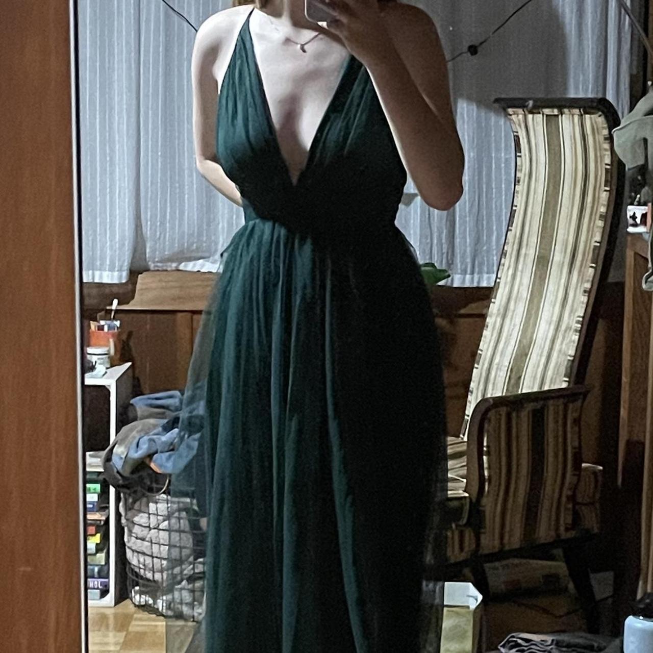 Forest Green prom dress So cute!!! Had side slit and... - Depop