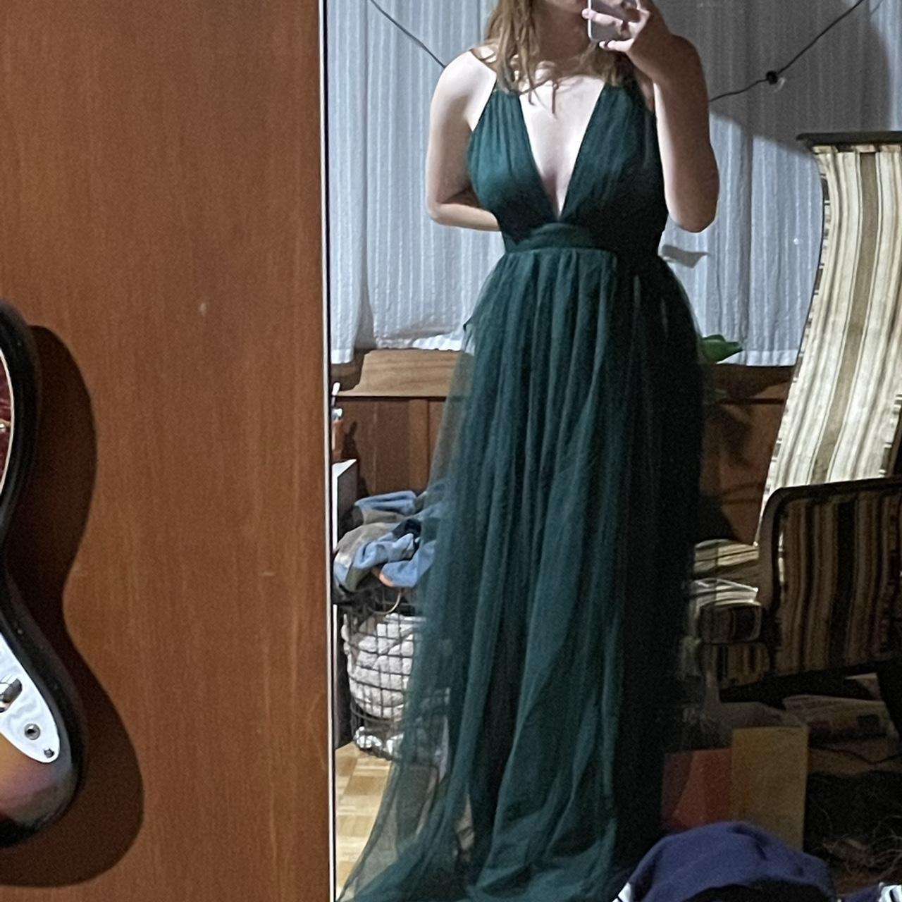 Forest Green prom dress So cute!!! Had side slit and... - Depop