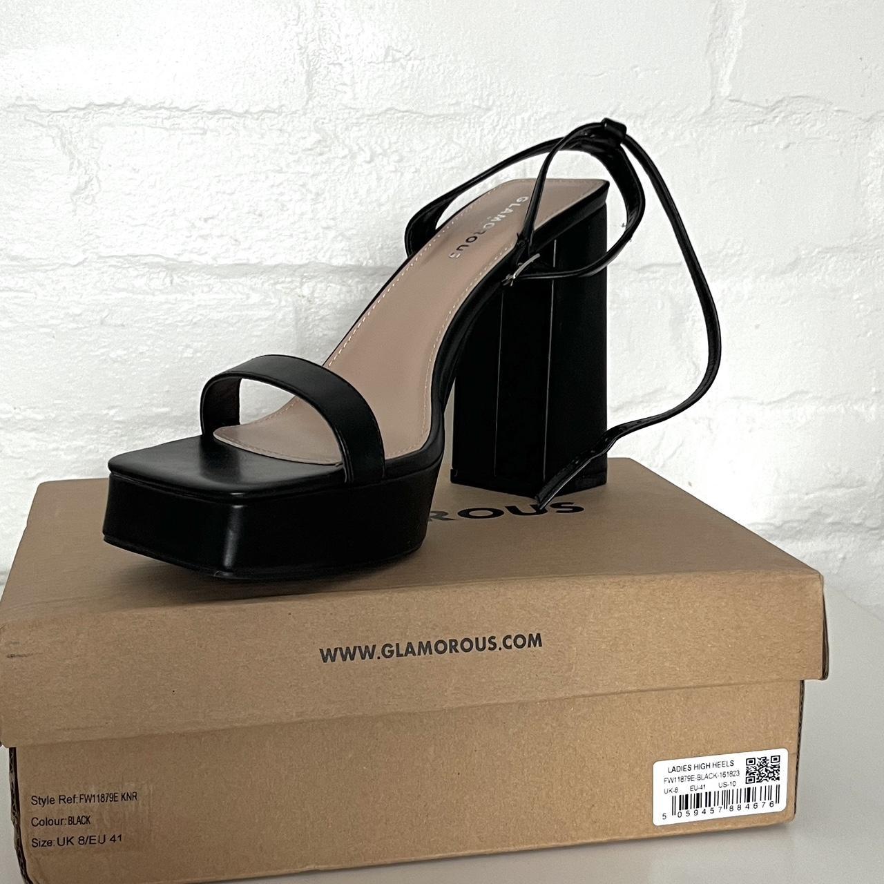 Glamorous brand Wide Fit platform sandals in black.... - Depop
