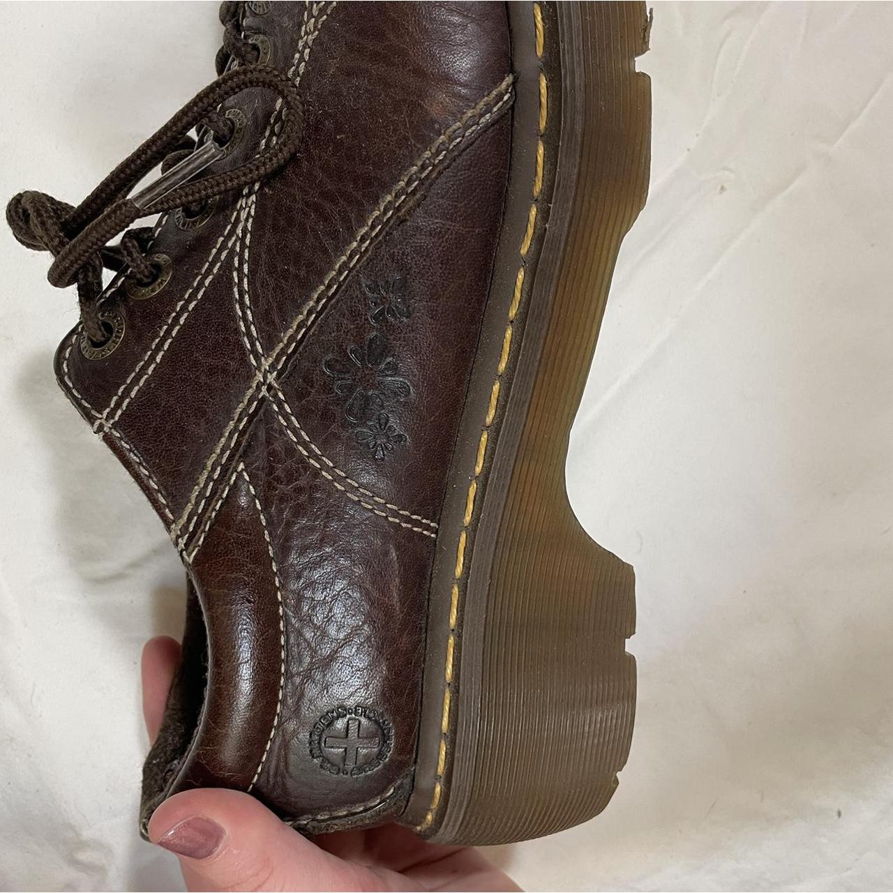 the most gorgeous pair of brown leather docs. womens... - Depop