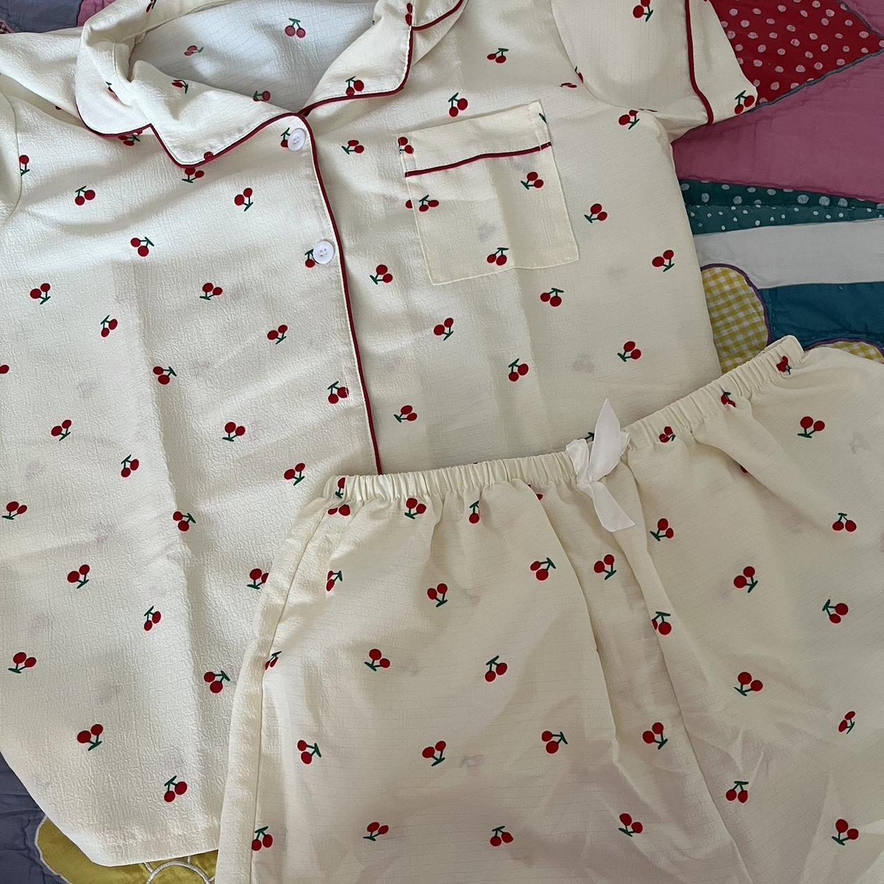 cherry pj set 🍒 #cherries #pajamas #pajamasets - Depop