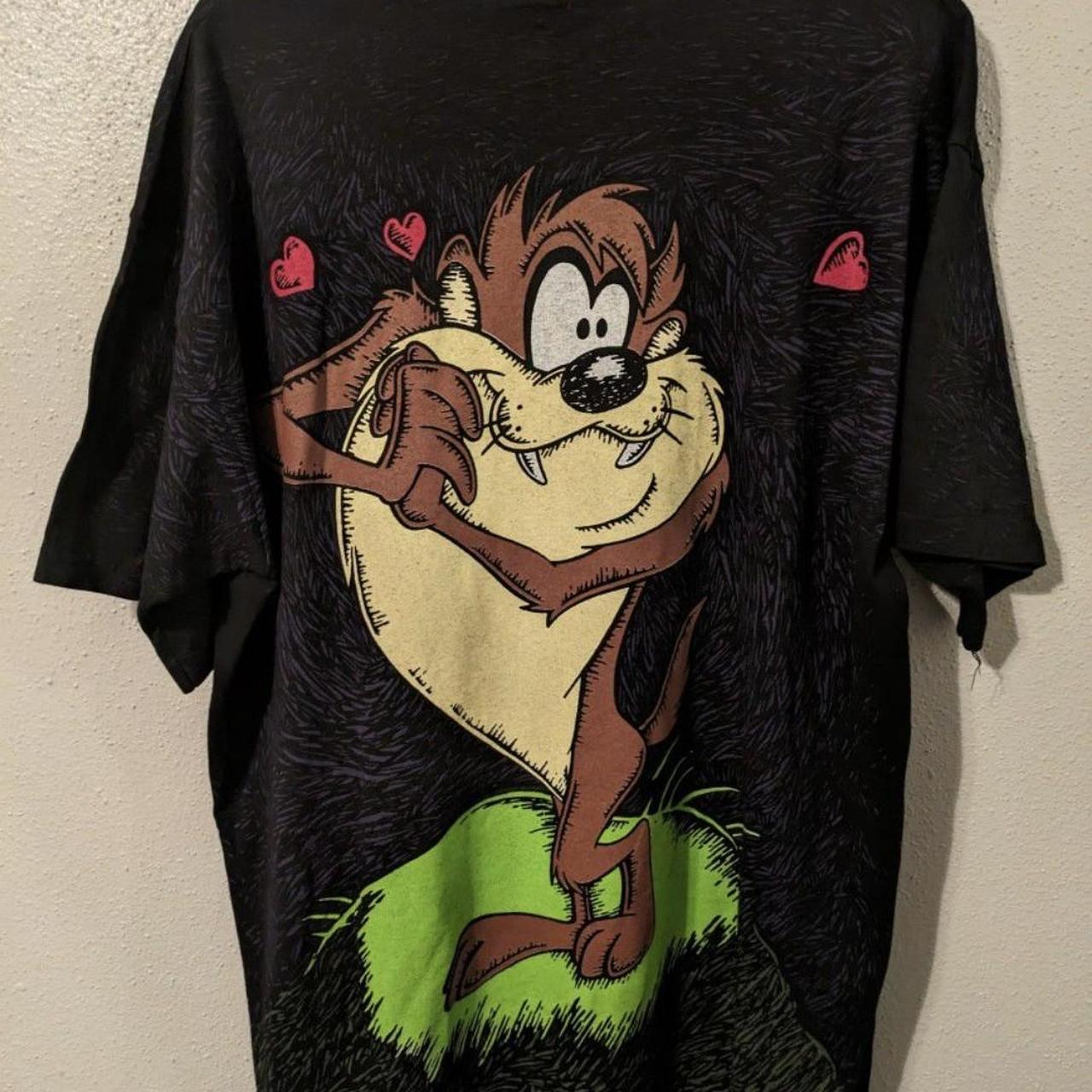 Vintage TAZ AOP tee Front and back , single stitch - Depop