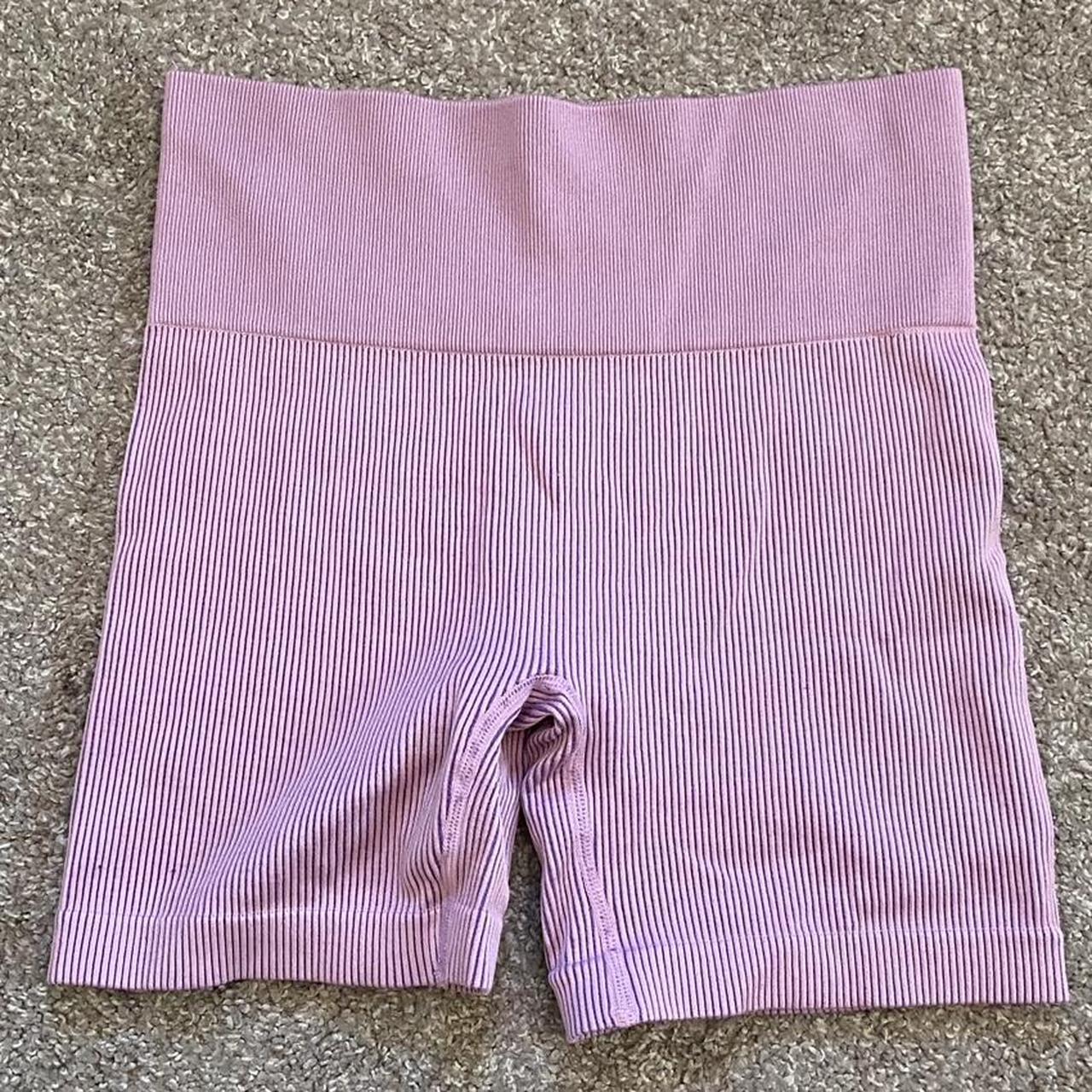 pink and purple colsie biker shorts - Depop
