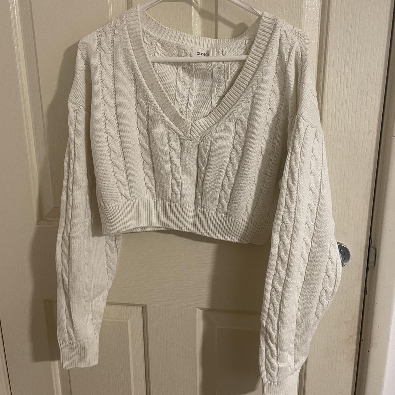 Glassons cropped knit jumper Size L - Depop