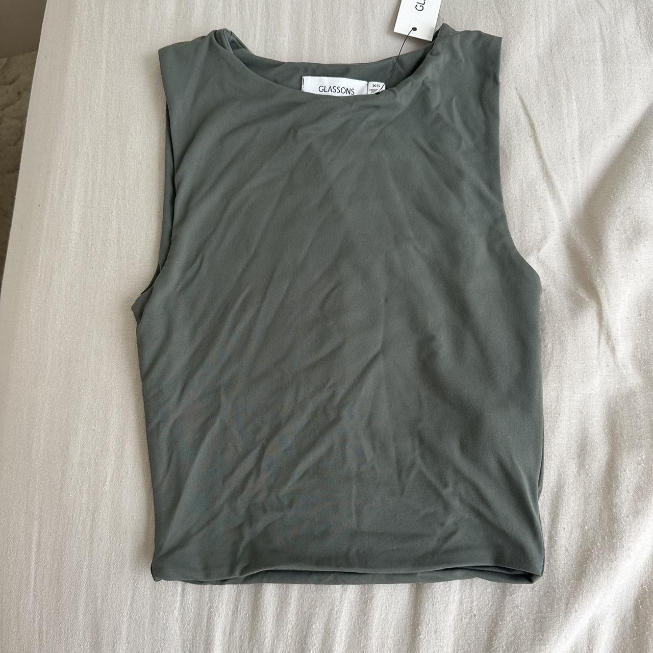 Glasson Supersoft High Neck Crop Tank in cypress... | Depop