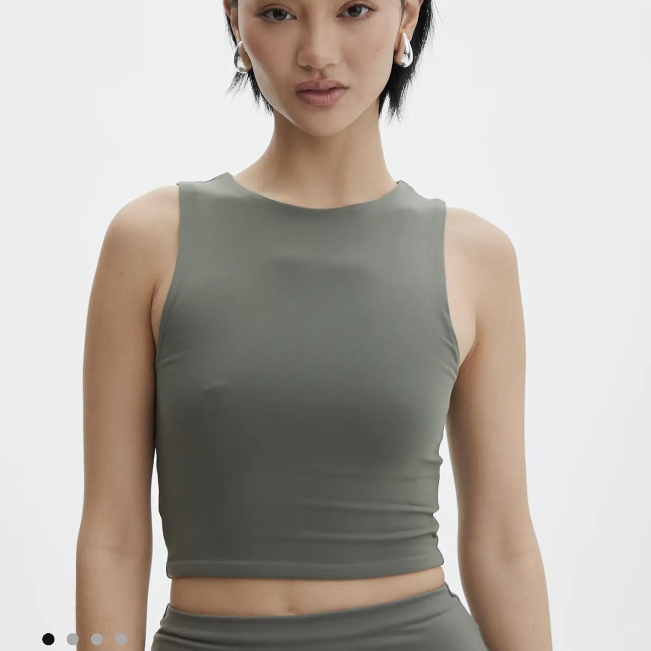 Glasson Supersoft High Neck Crop Tank in cypress... | Depop
