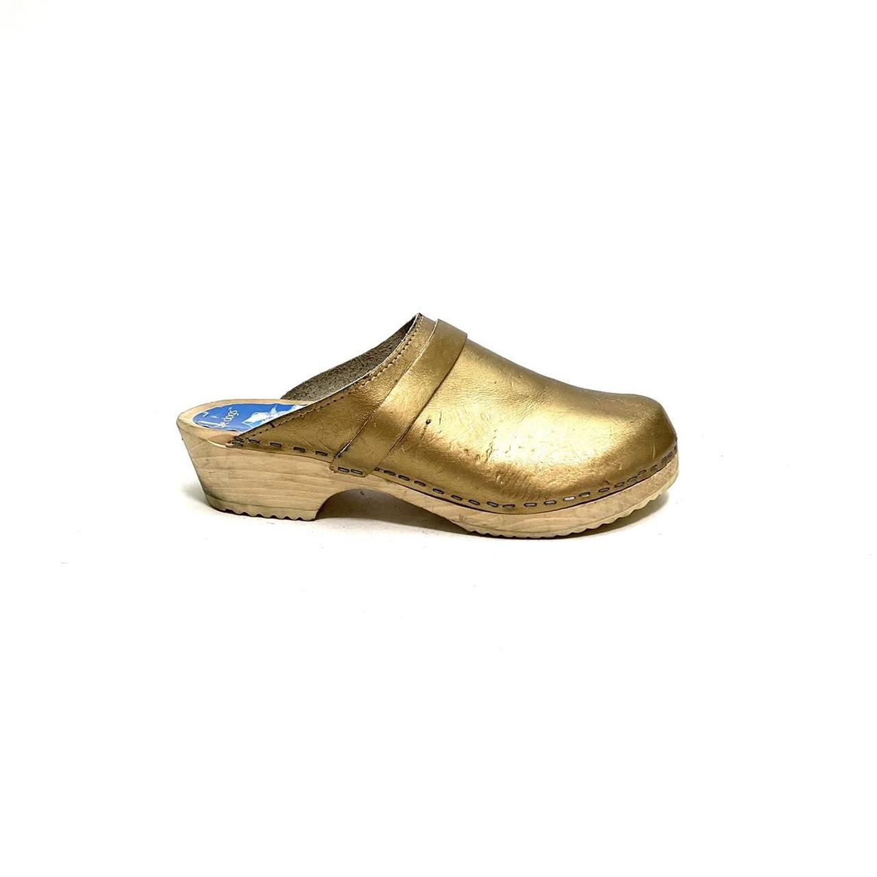 Women's Gold Clogs | Depop