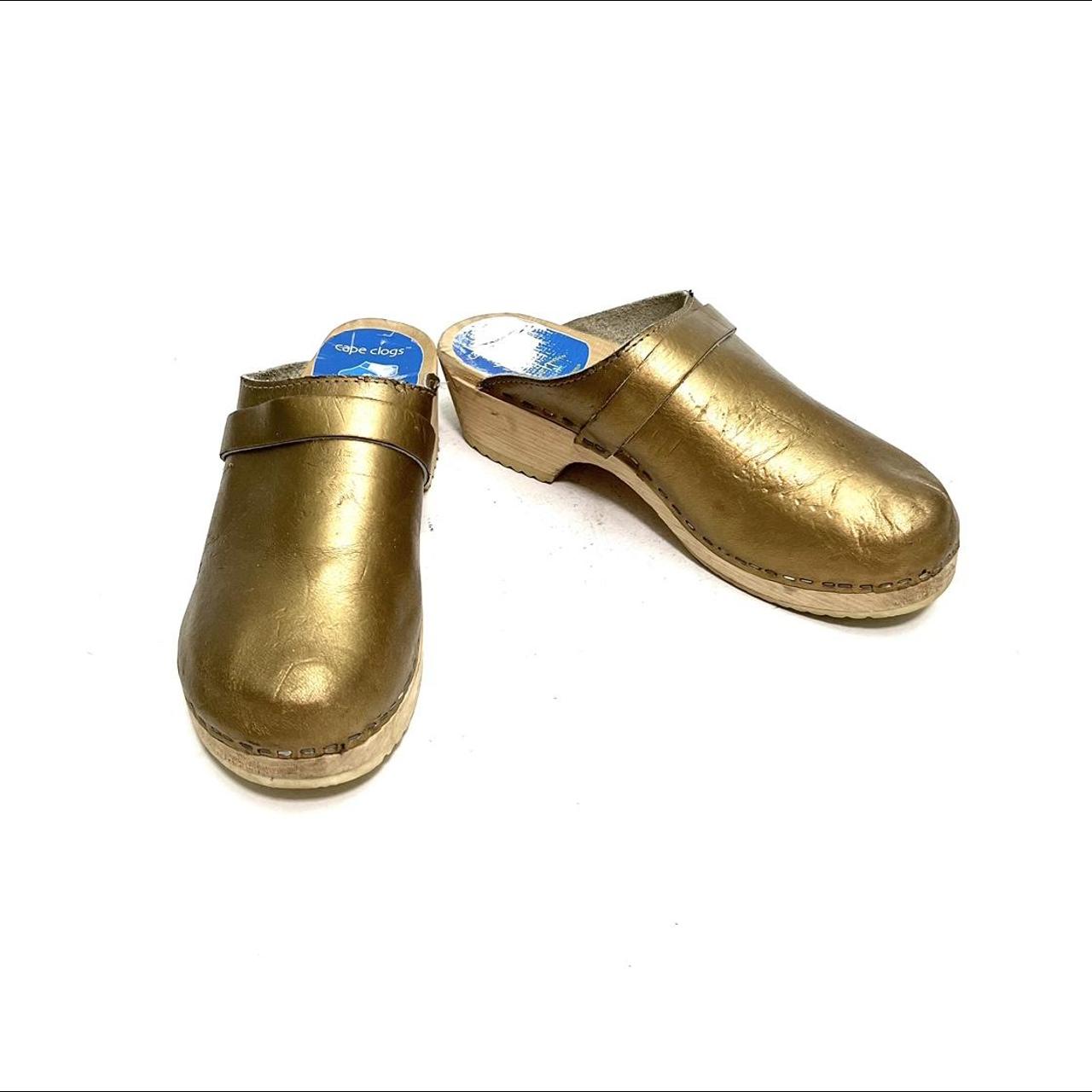 Women's Gold Clogs | Depop