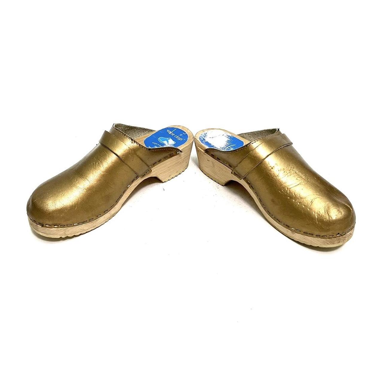 Women's Gold Clogs | Depop