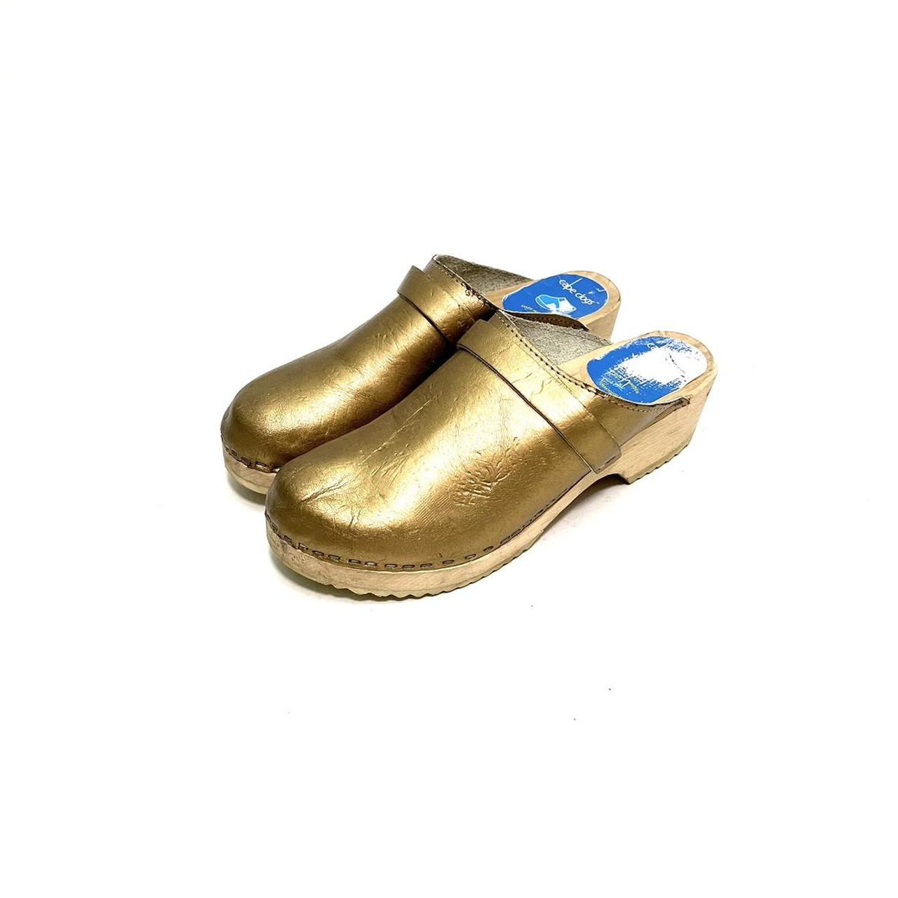 Women's Gold Clogs | Depop