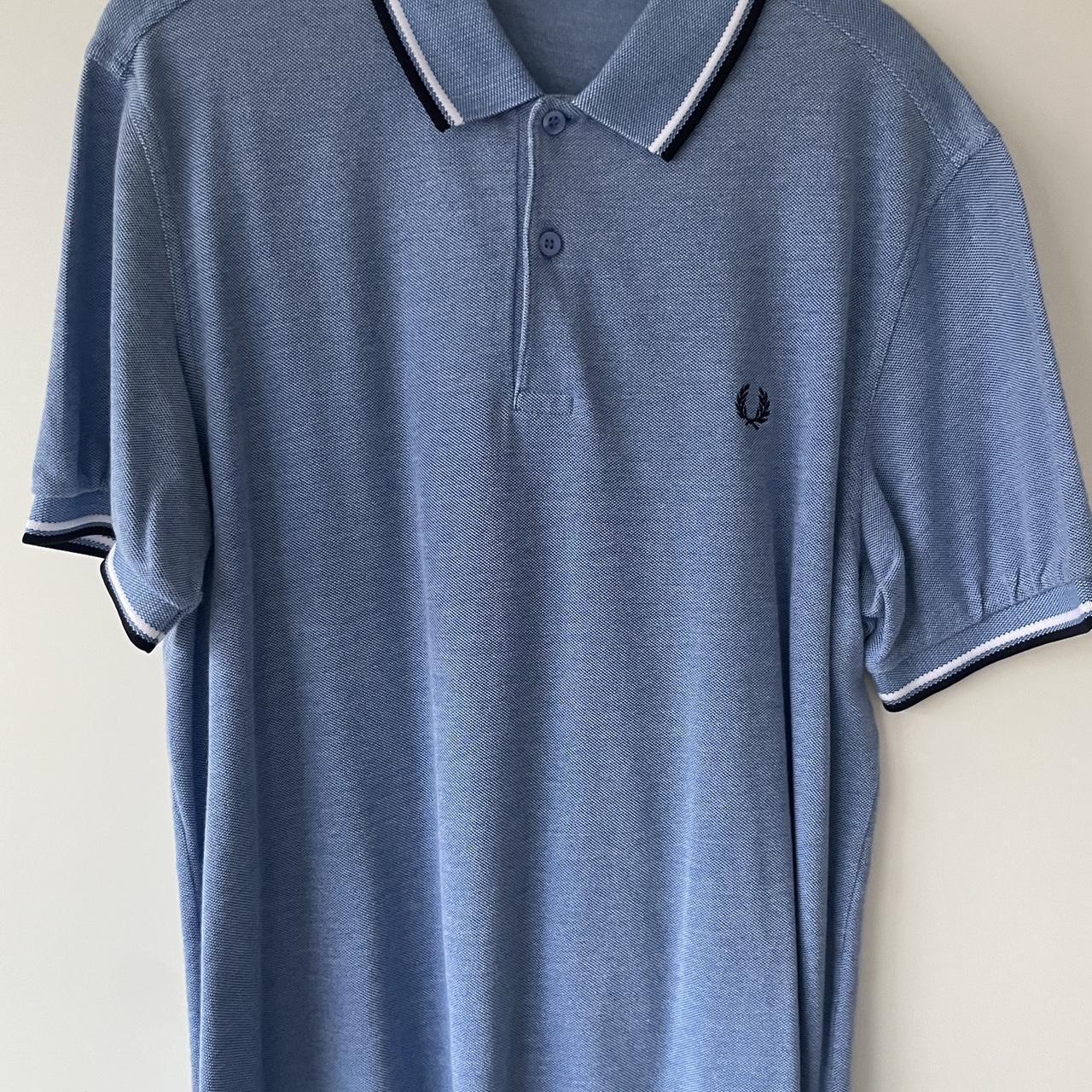 Blue Fred Perry Polo Shirts - Depop