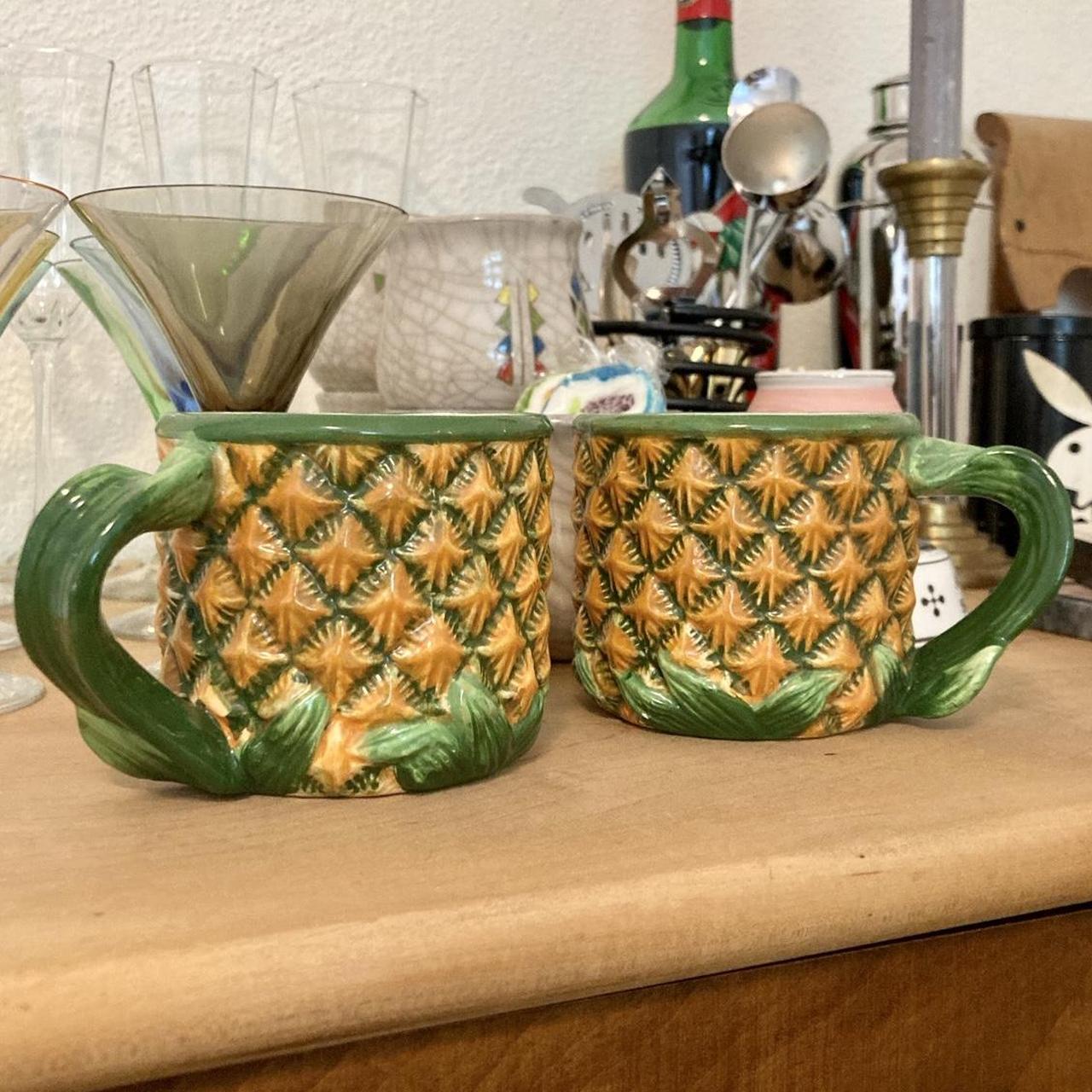 ARC hand painted collection pineapple mugs. In great... - Depop